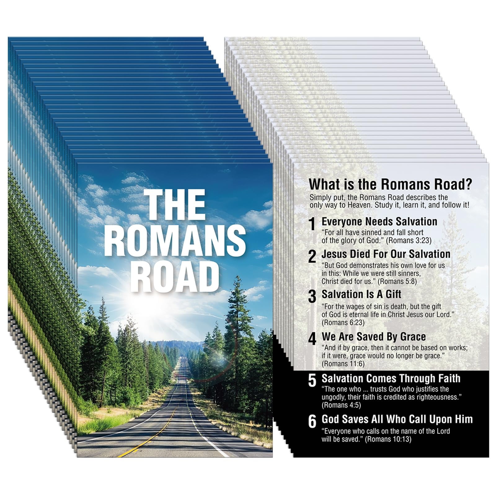 Noveread 200 Pcs Gospel Tract Card Salvation Cards Pocket Holy Postcard ...