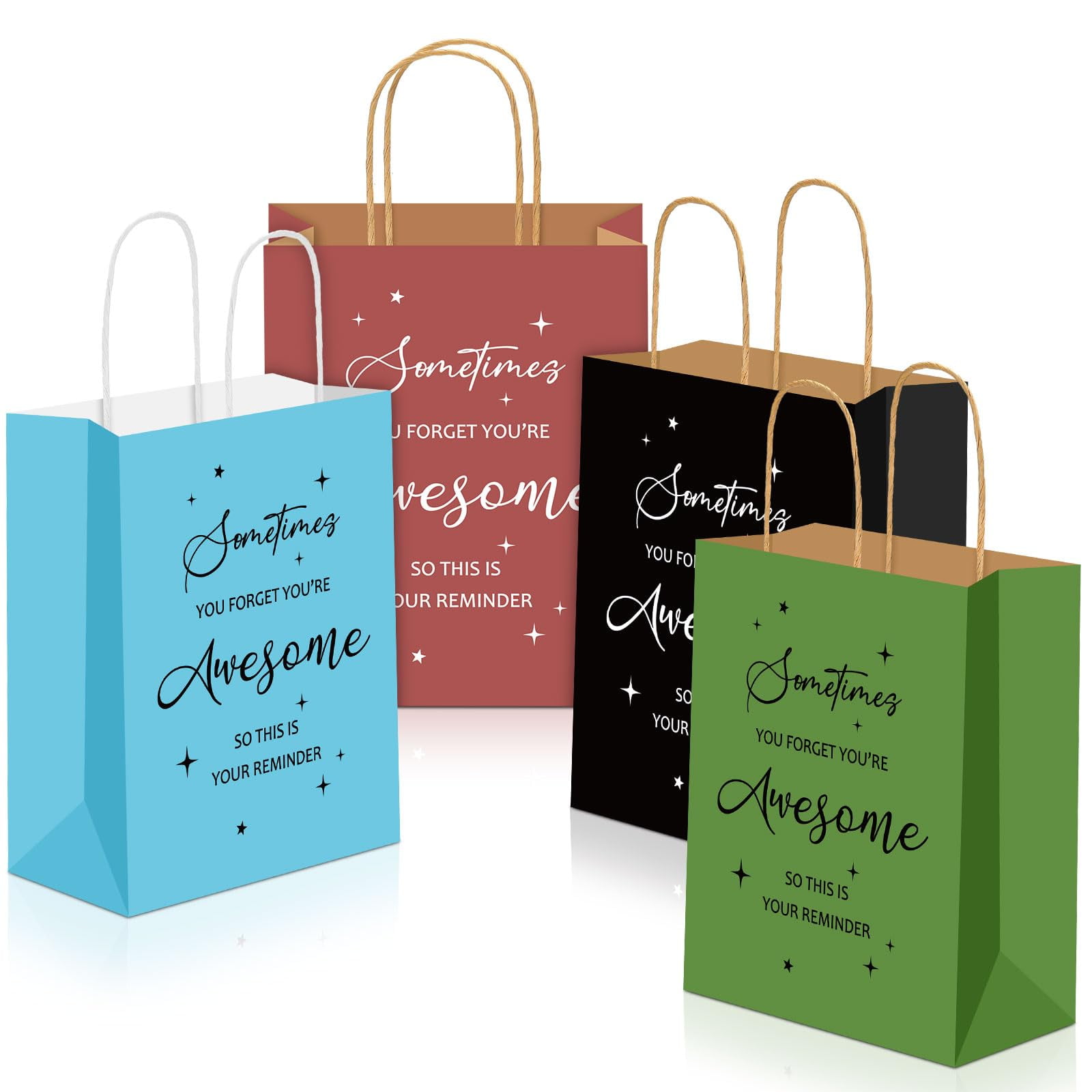 Noveread 40 Pcs Thank You Gift Bags with Handles Administrative ...