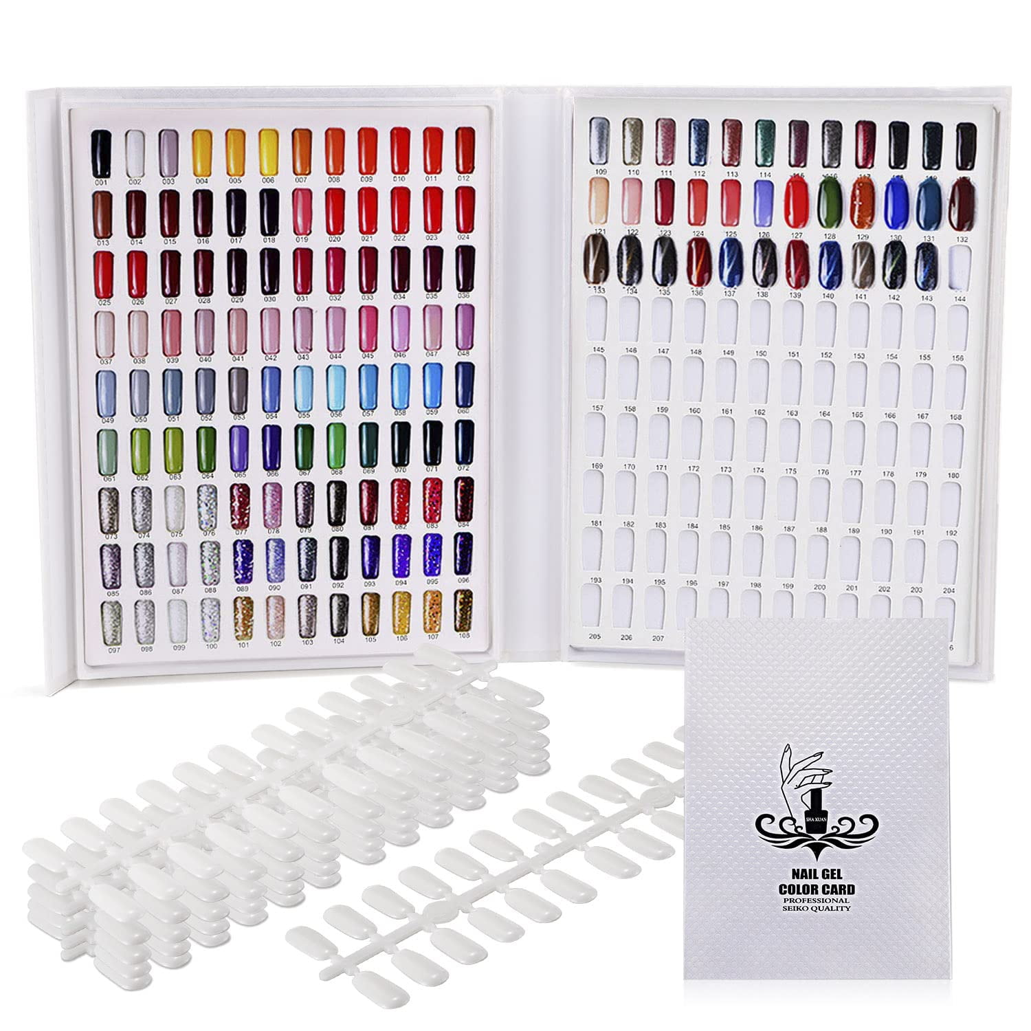 Noverlife Professional 216 Nail Colors Chart, White Nail Gel Polish ...