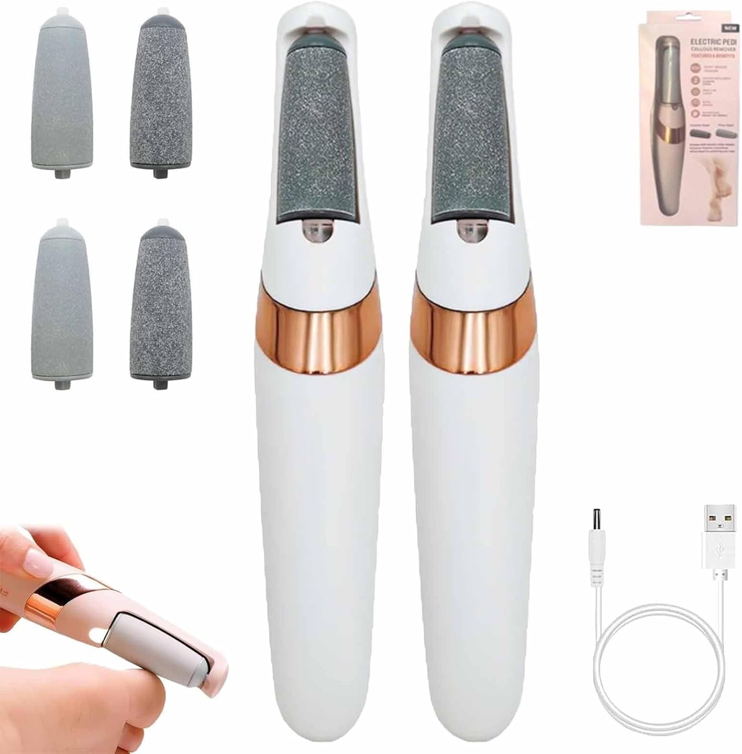 Novetek Electric Feet Callus Remover, Portable Waterproof Electric Foot ...