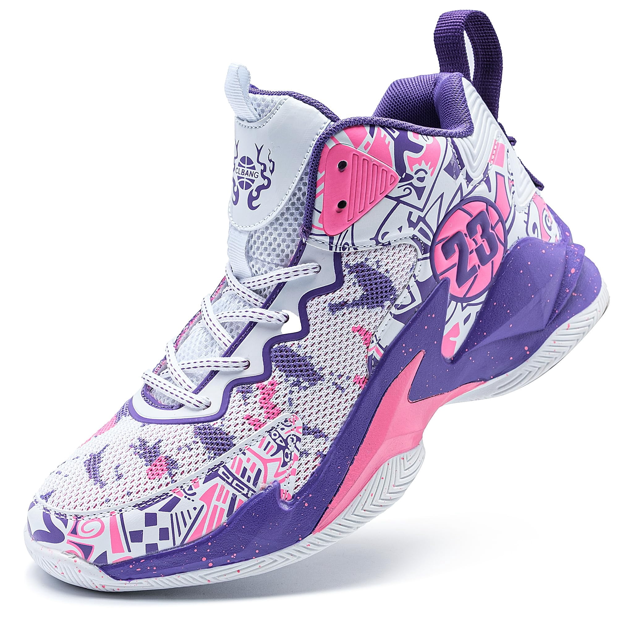 Novetra Men's High Top Basketball Shoes with Breathable Mesh Cushioning ...