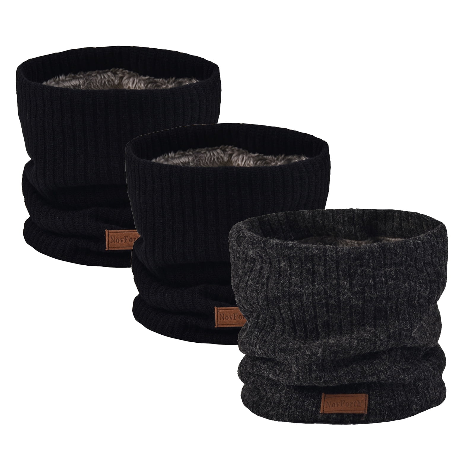 Novforth Thermal Knitted Winter Neck Warmer Men & Women, Cold Weather ...