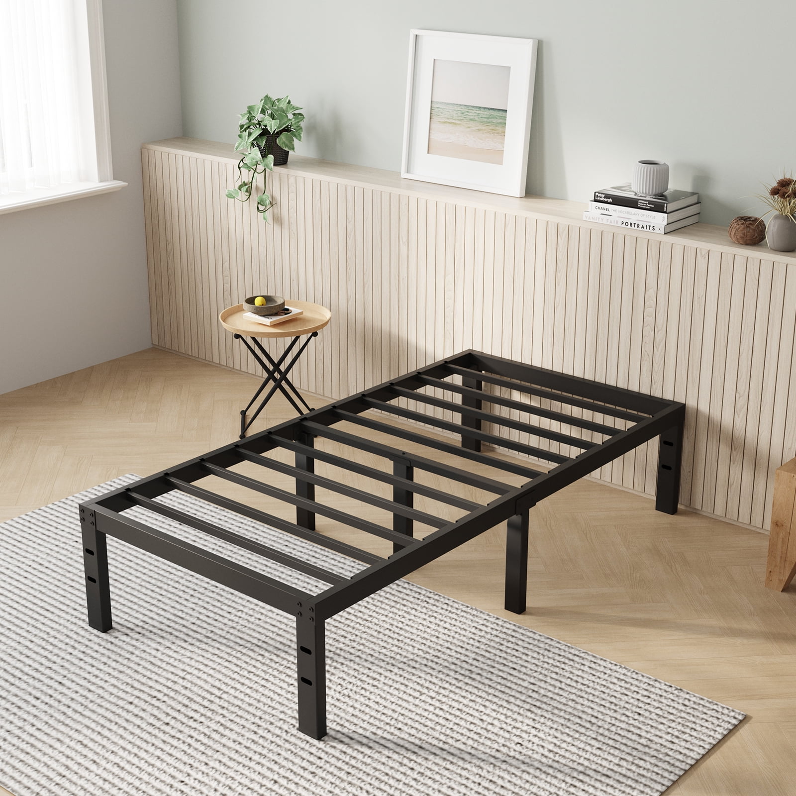 Novilla Bed Frame Twin, 12 Inch Simplicity Metal Platform Twin Size Bed ...