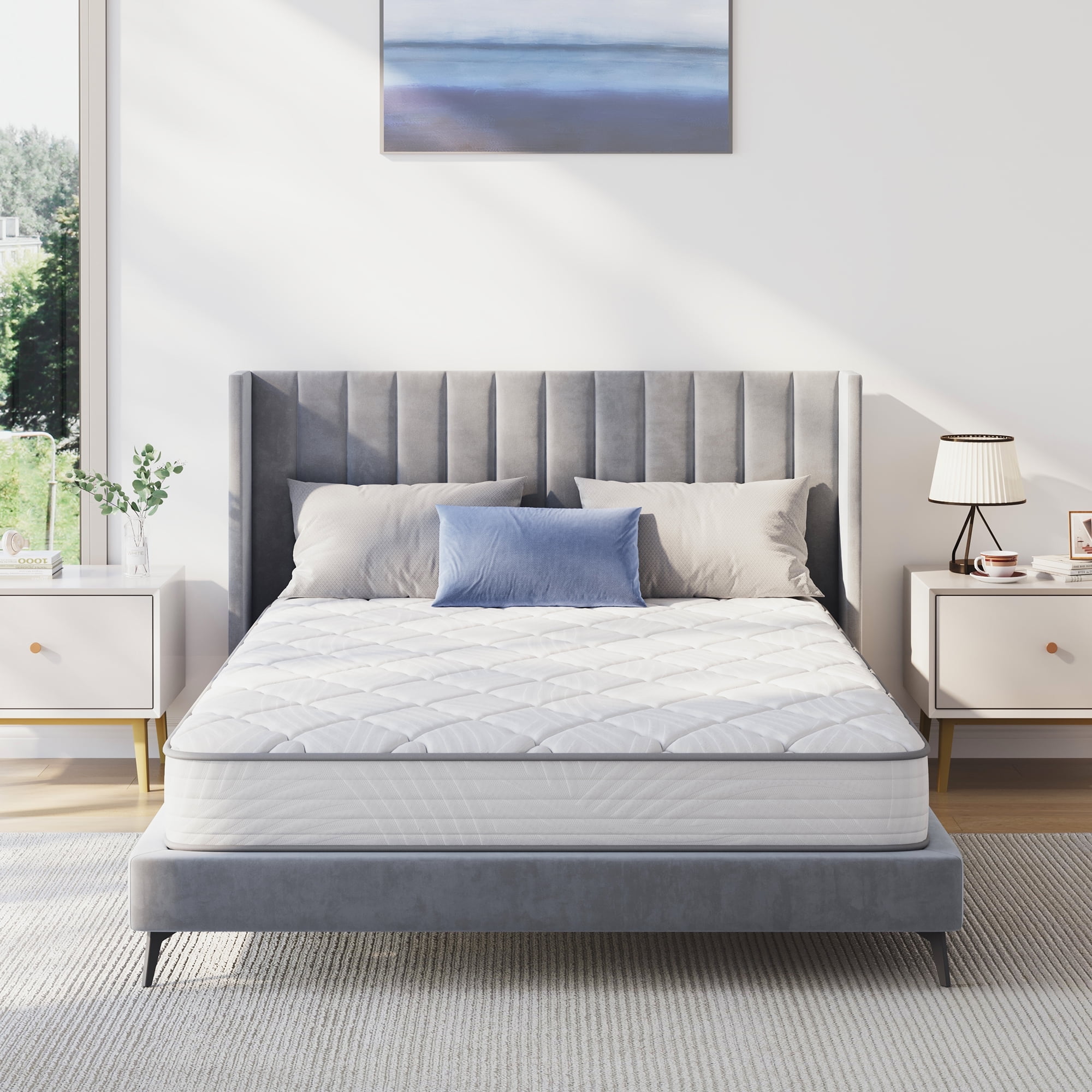 Novilla Essential 8'' Medium-Firm Hybrid Mattress, Twin Size - Walmart.com