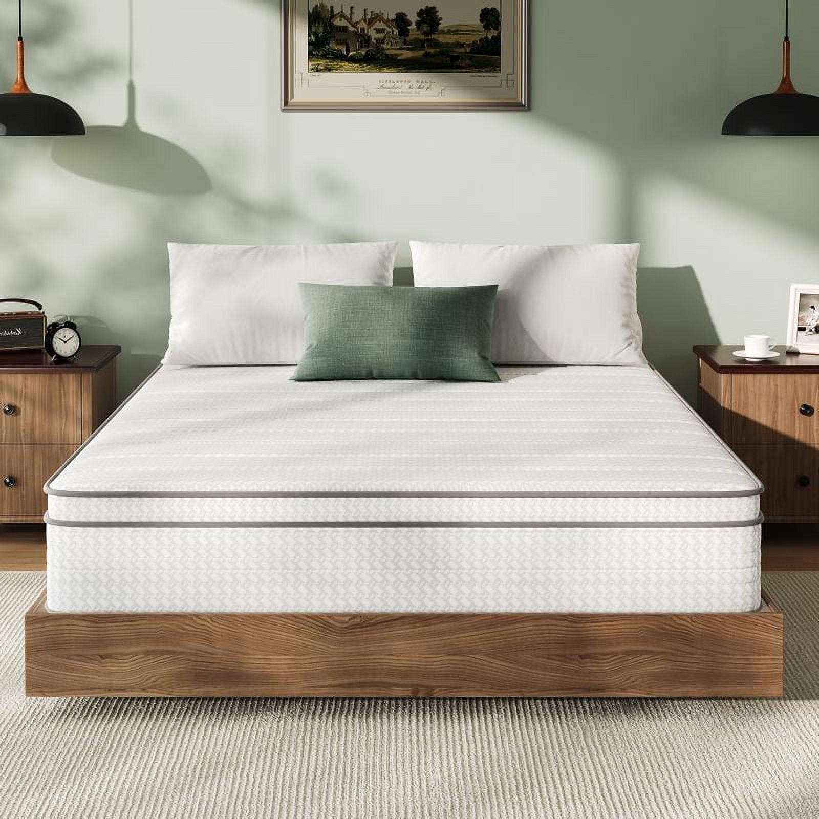 Novilla Fiberglass-Free &Full/Queen/King Mattress -6/8/10/12/14 Inch ...