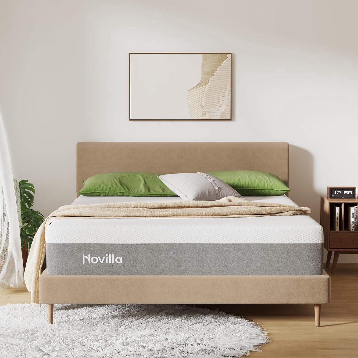Novilla Bliss King Size Mattress, 10 Inch Gel Memory Foam King Mattress ...