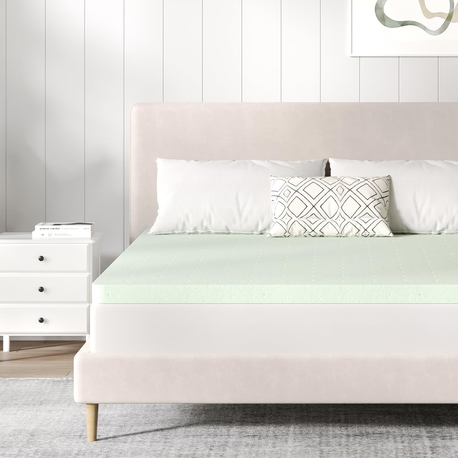 Novilla Mattress Topper Queen, 3-Inch Gel Memory Foam Mattress Topper ...