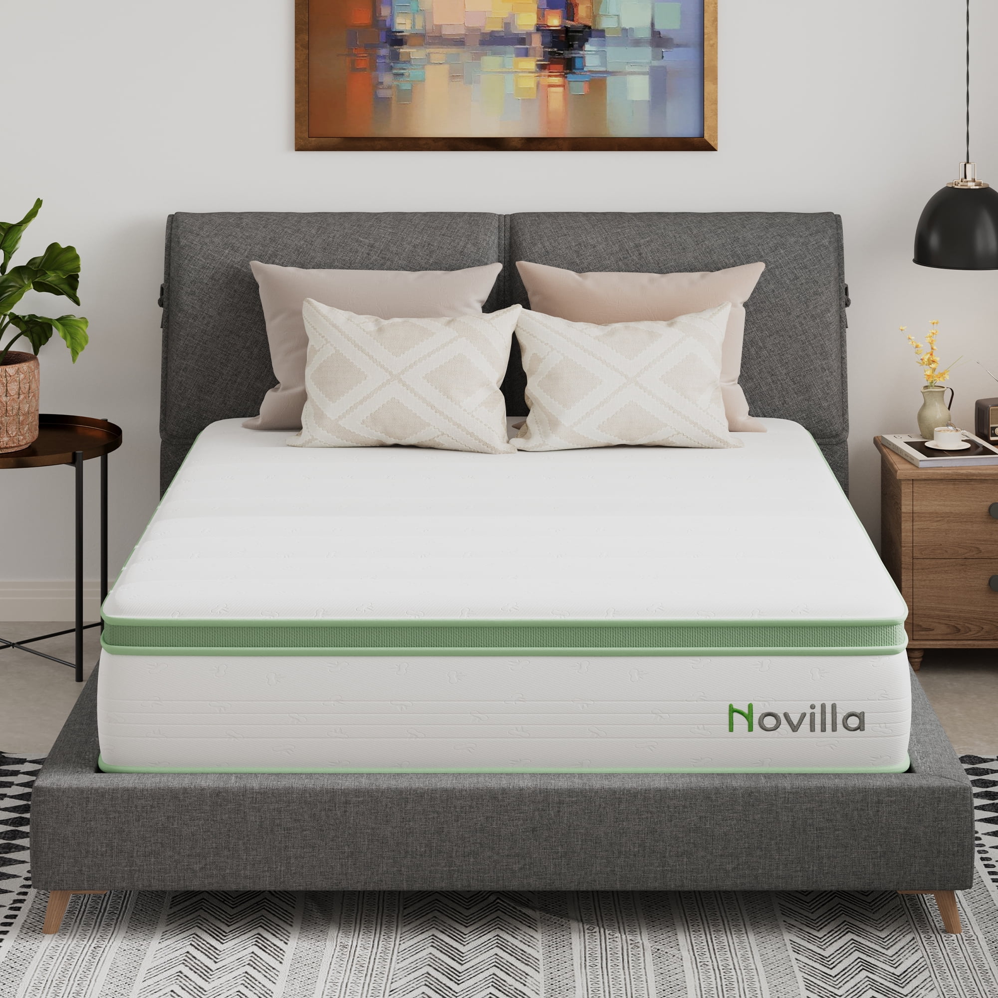 Free Shipping! Novilla Snowfall 12 inch Bed in a Box Adult Pocket ...
