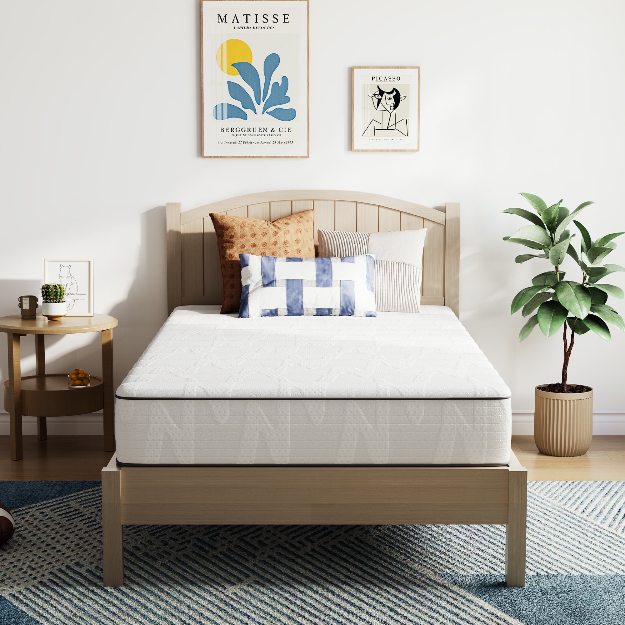 Avenco Whisper 8" Queen Size Medium Firm Individual Pocket Hybrid ...
