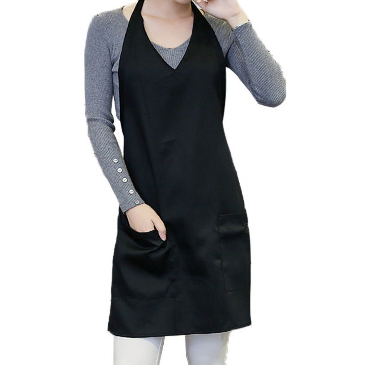 Novo Adjustable Bib V-neck Aprons Girls Lady's Kitchen Apron with 2 ...