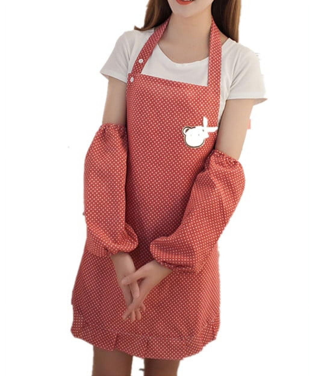Novo Fashion Polka Dot Apron with Arm Covers - Durable, Pretty and ...