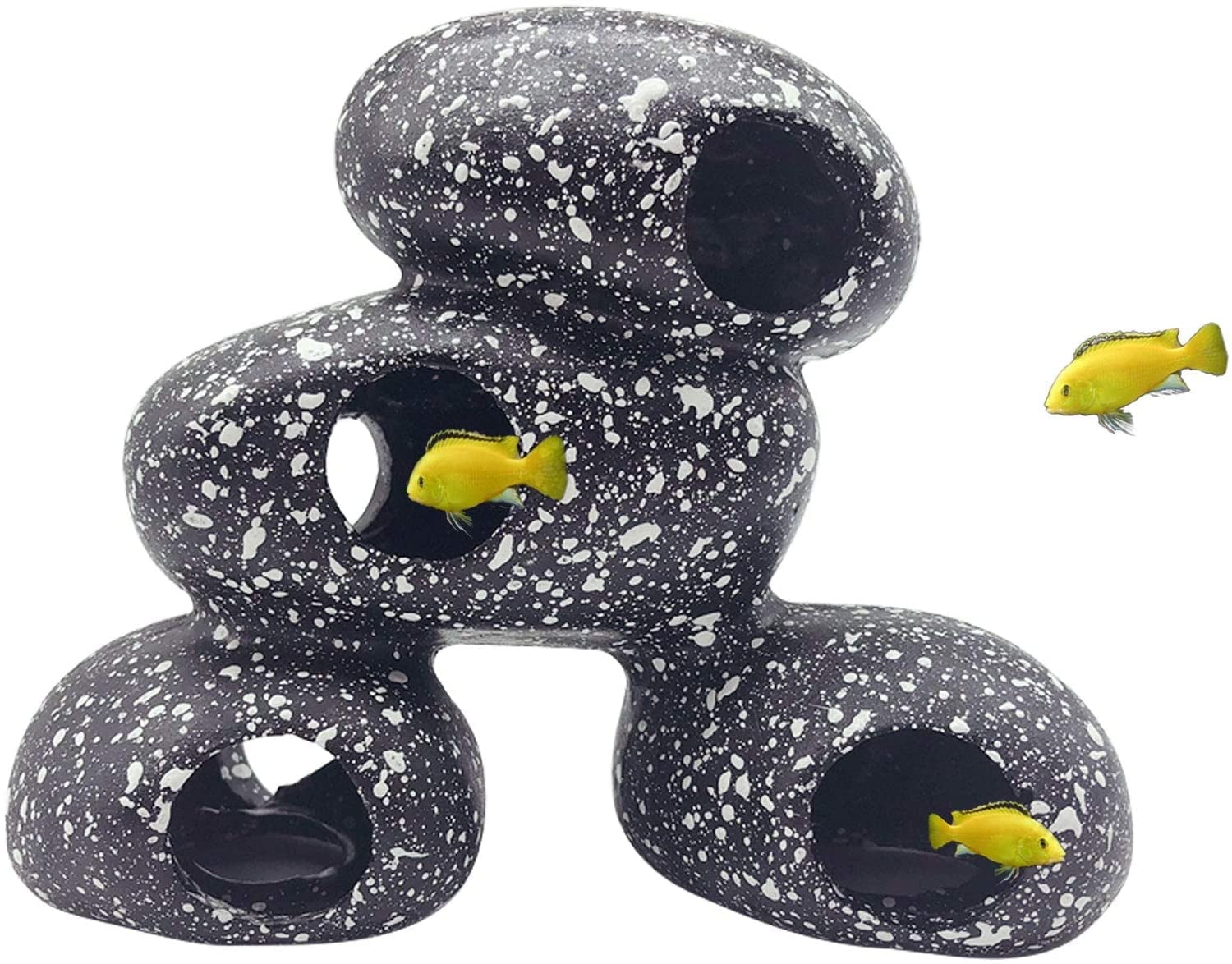 lkjhf Aquarium Stone Hideaway Decoration,Resin Cichlids Rock Decor ...