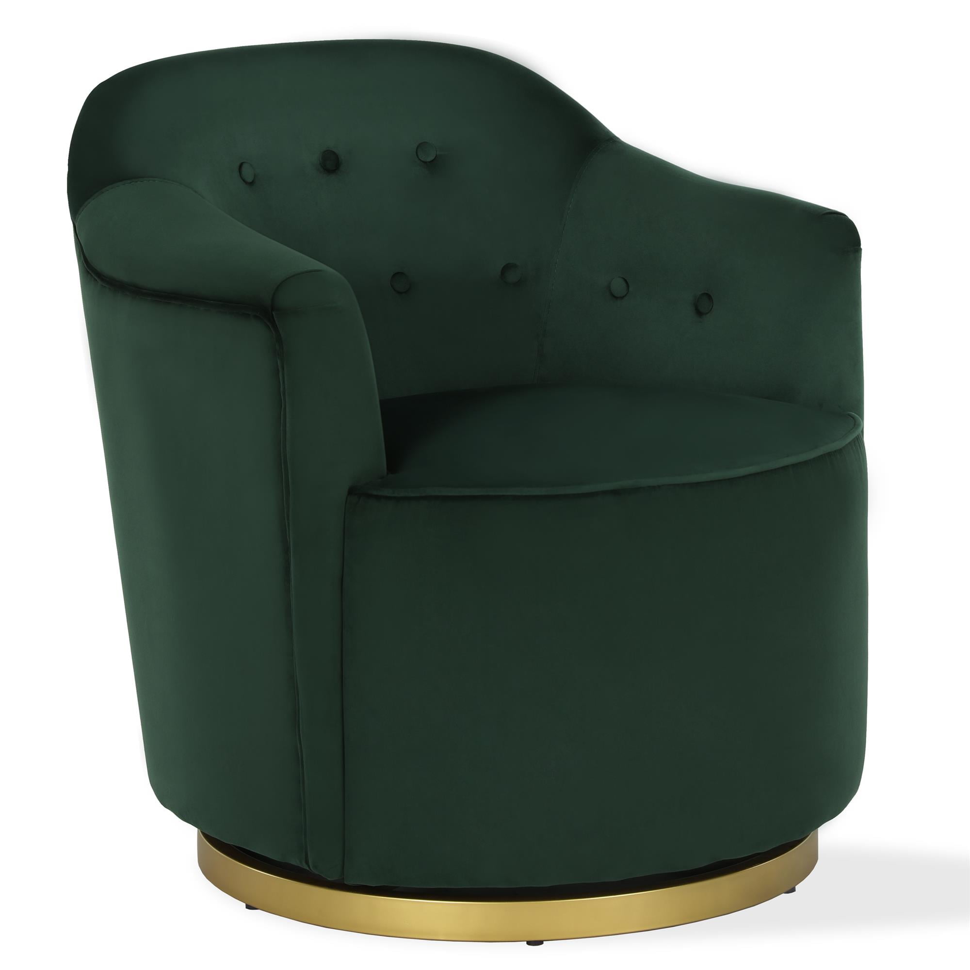 Novogratz Azalea Swivel Chair, Forest Green, Gold - Walmart.com