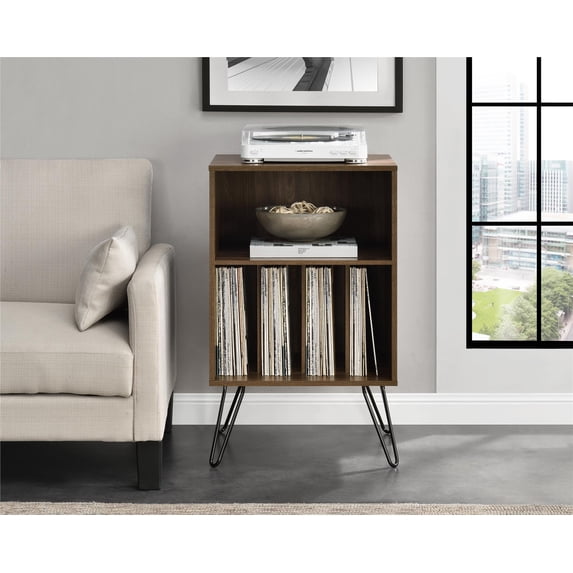 Novogratz Concord Turntable Stand, Walnut - Walmart.com