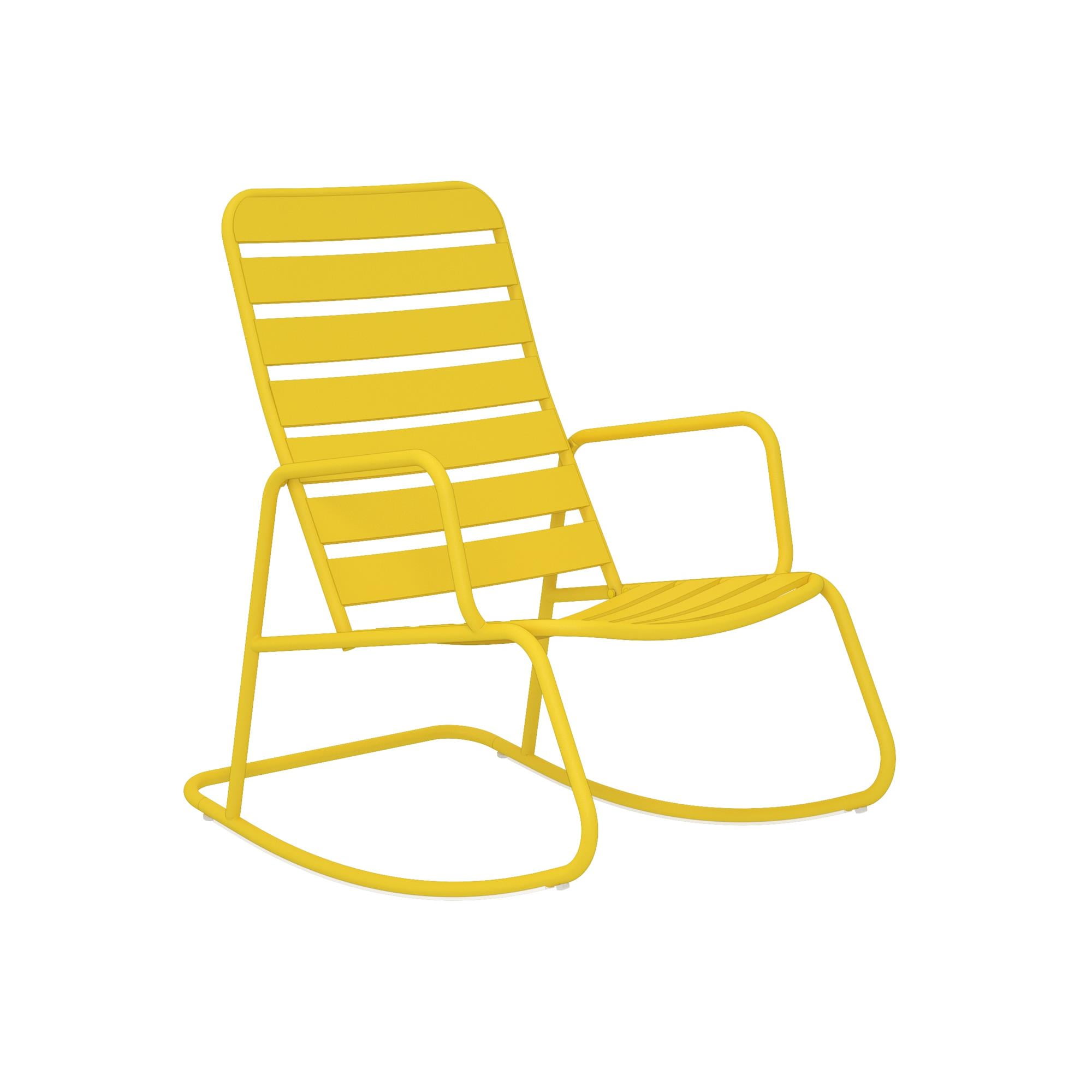 Novogratz Poolside Collection, Roberta Outdoor Rocking Chair, Yellow ...