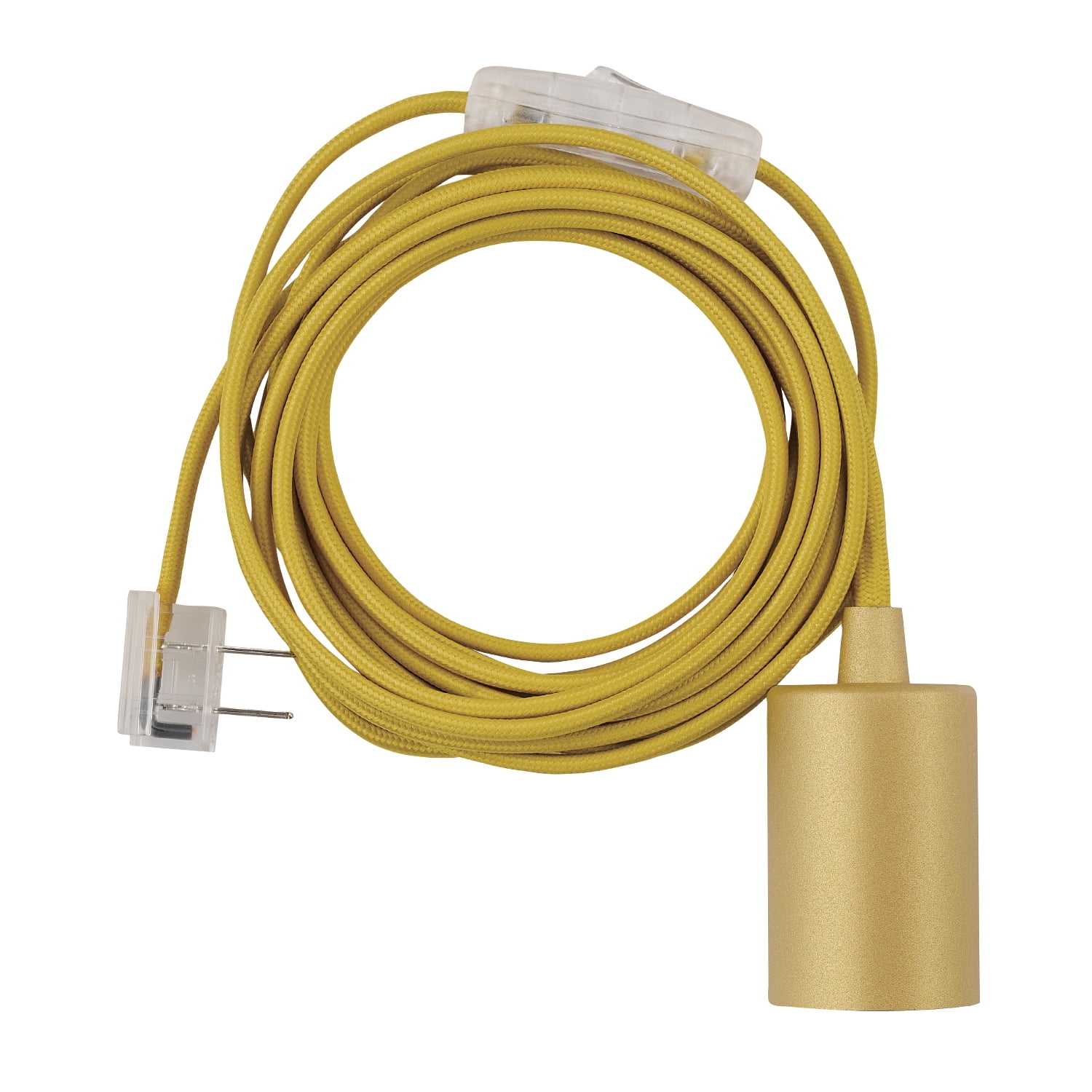 Novogratz x Globe Emile 1-Light Mellow Yellow Plug-In Exposed Socket ...