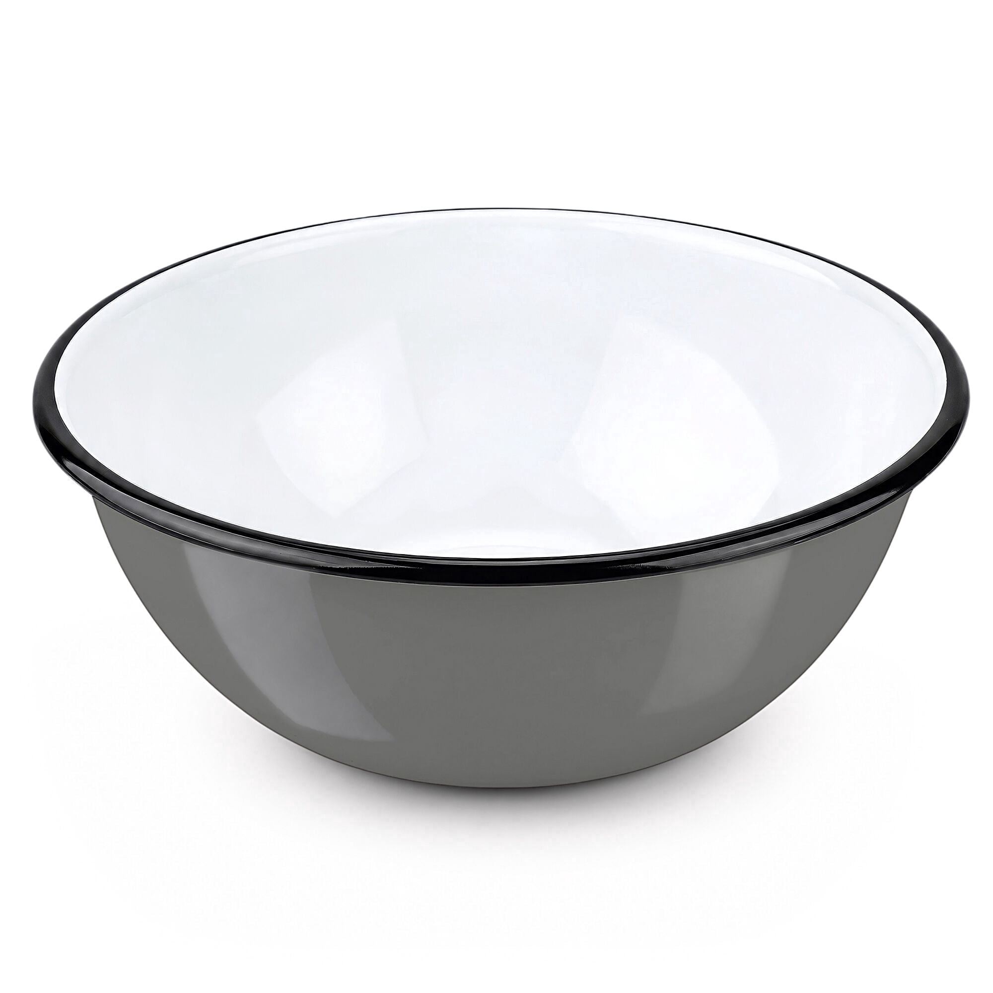 Novomoskovsjka Posuda Ash Gray Enamel Serving Bowl 135.2 fl oz (4 L ...