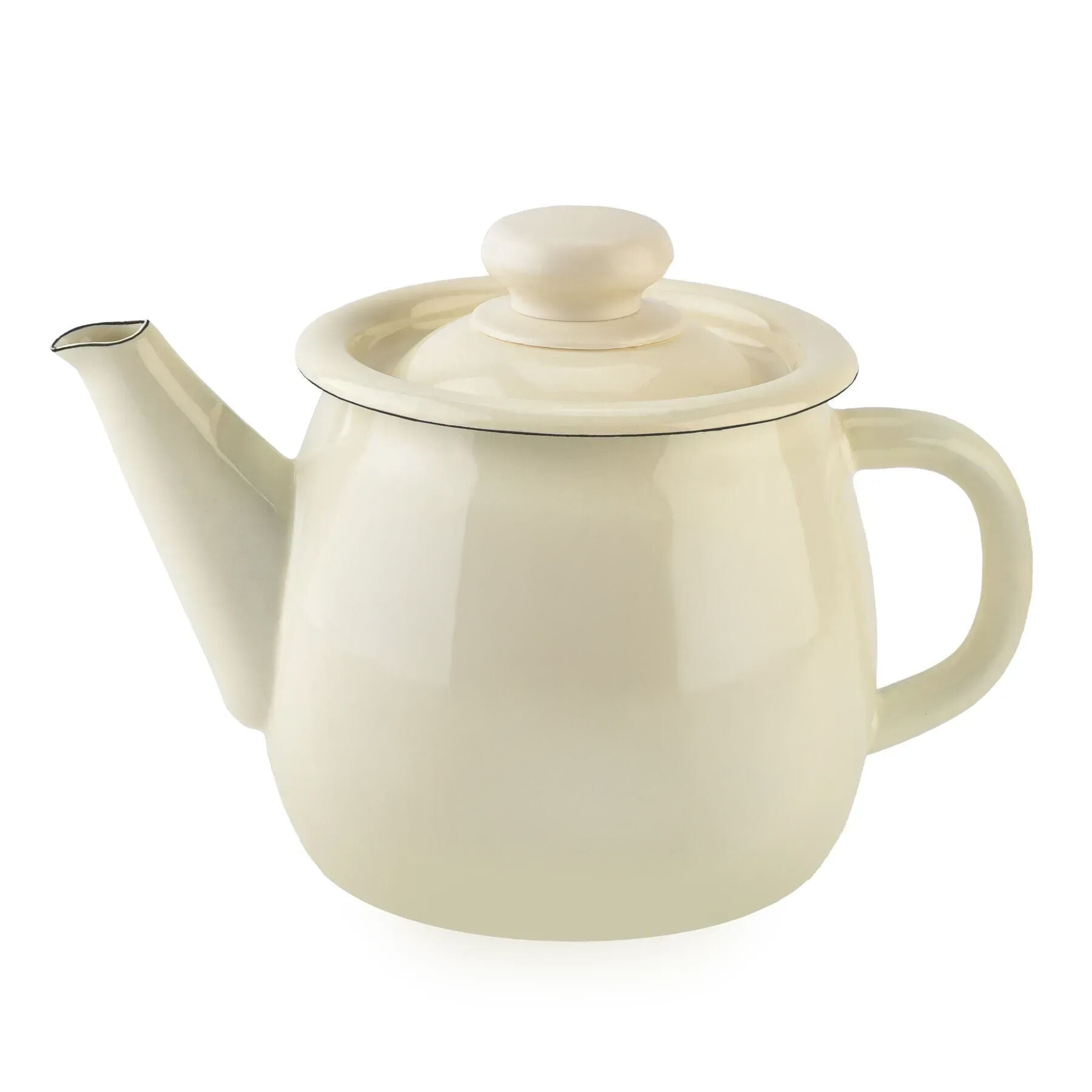 Novomoskovsjka Posuda Ivory Enamel Kettle 1.1 Qt (1 L) Enameled Steel ...