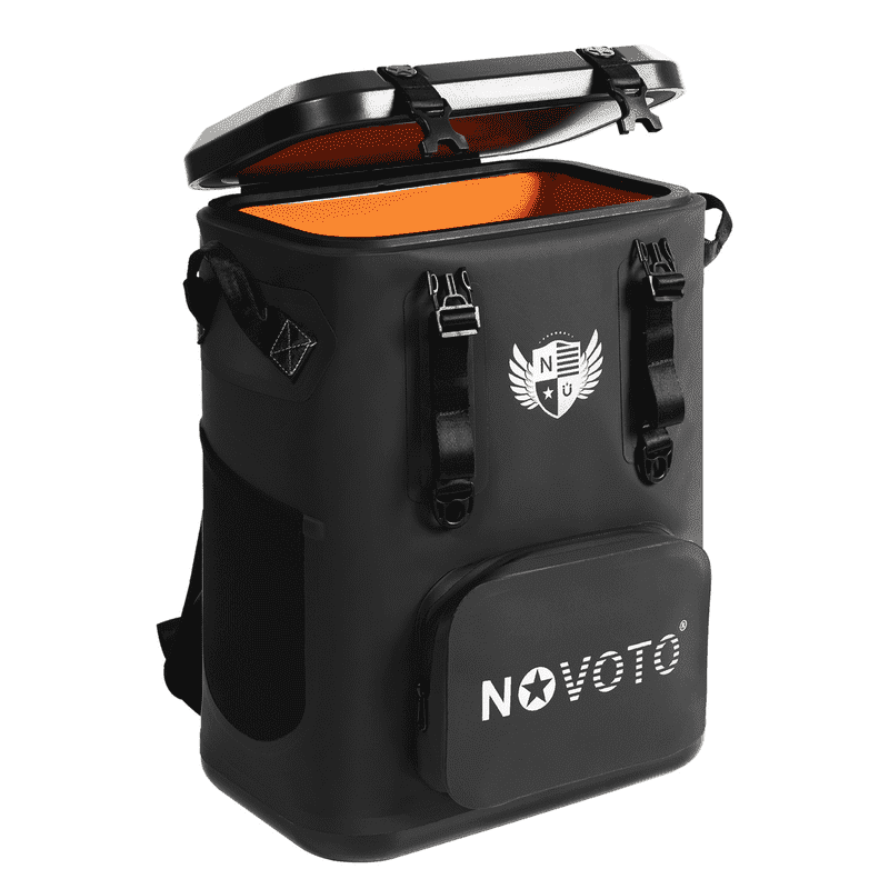 Novoto Magnetic Backpack Cooler 30Can, Zipperless Design, Insulated ...