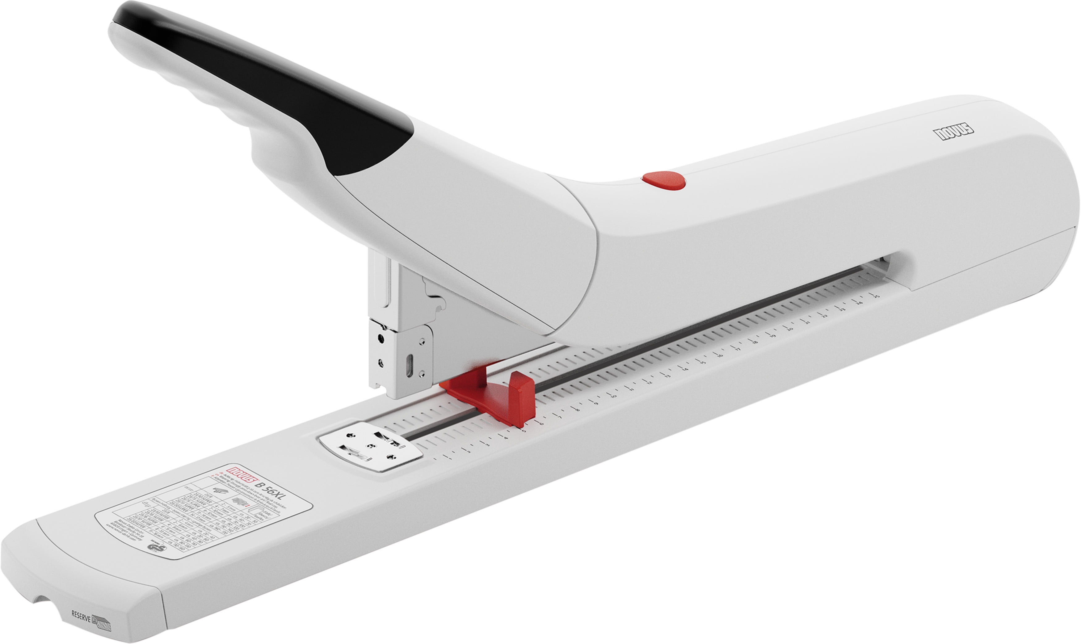 Novus B56 XL HD Long Arm Stapler, 170 Sheet Max, 9.75" Stapling Depth ...