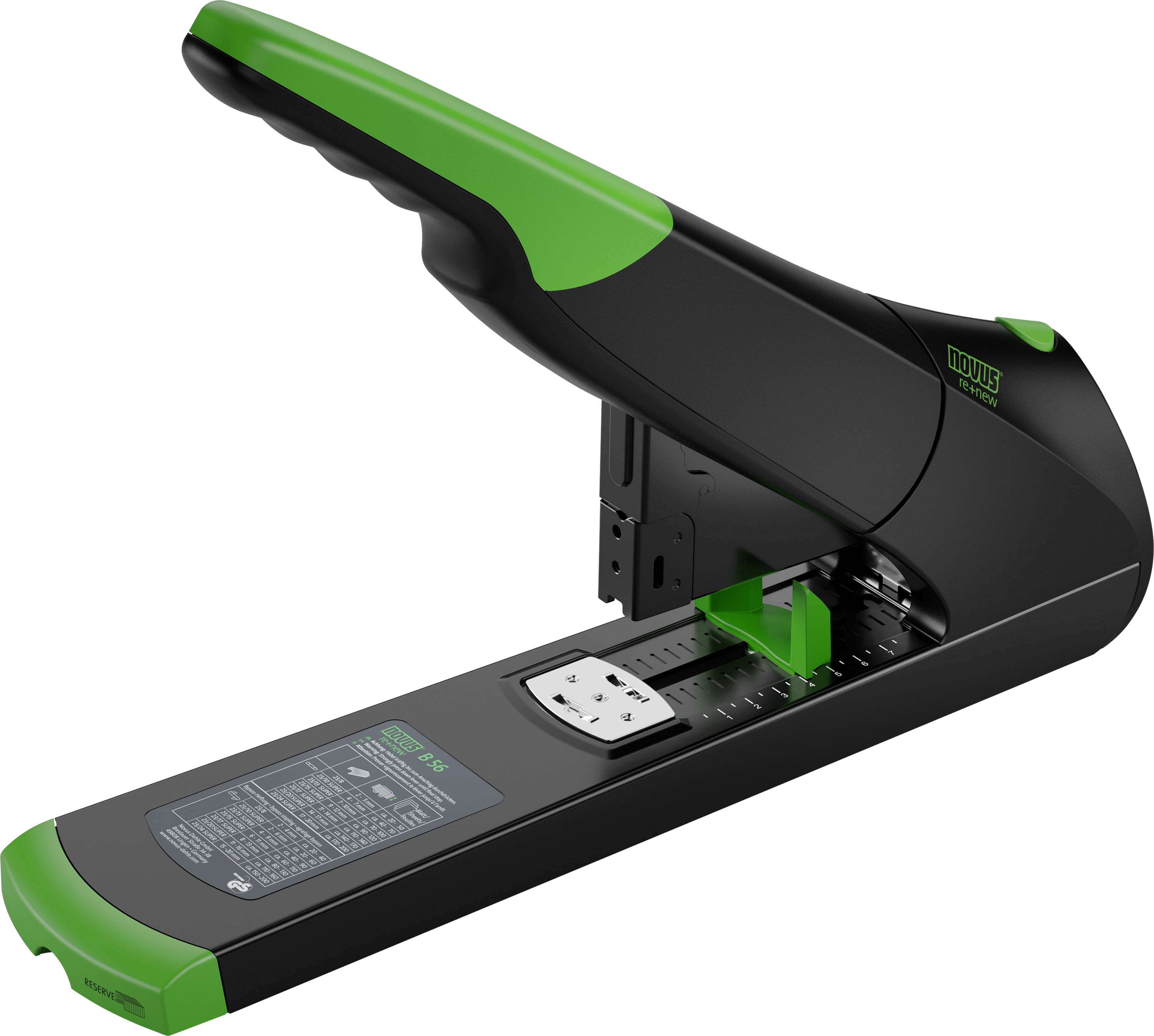 Novus B56 re+new HD Stapler, 200 Sheet Max, 82% Recycled Plastic ...