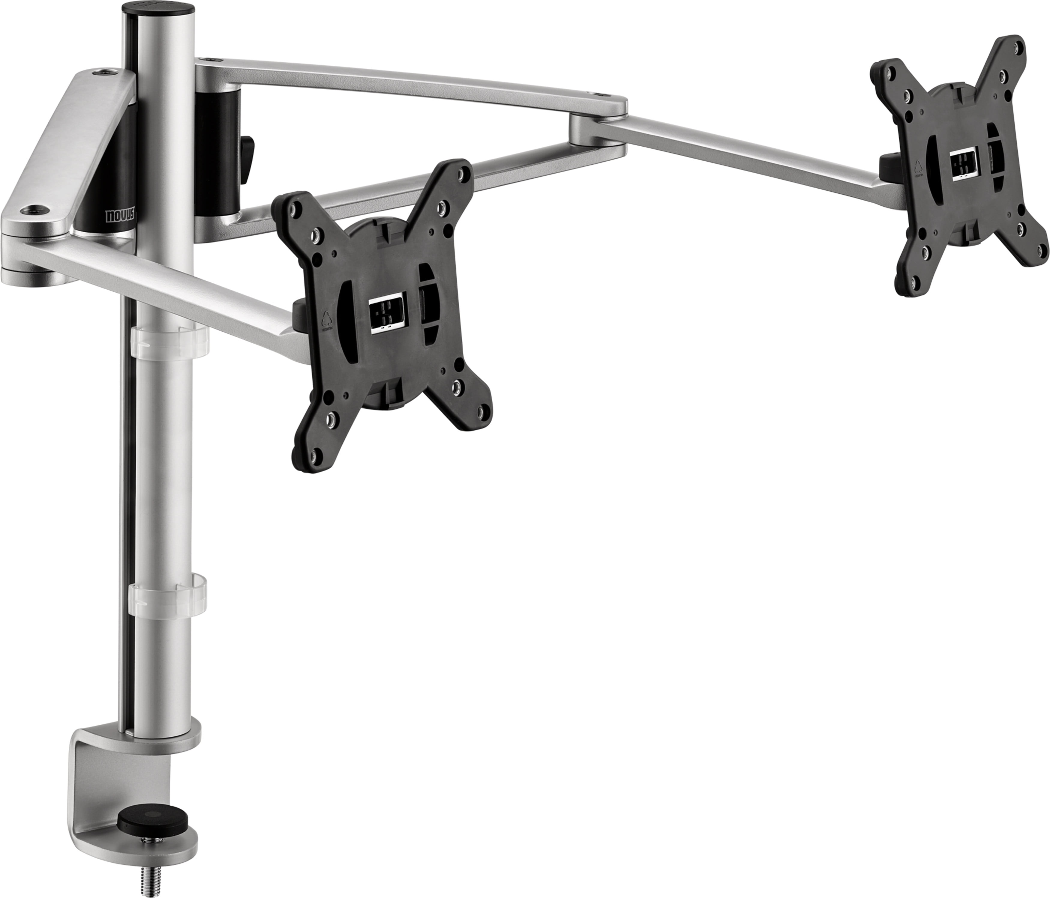 Novus MY Twin Dual Monitor Arms with 13.75" MY Column with System Clamp ...