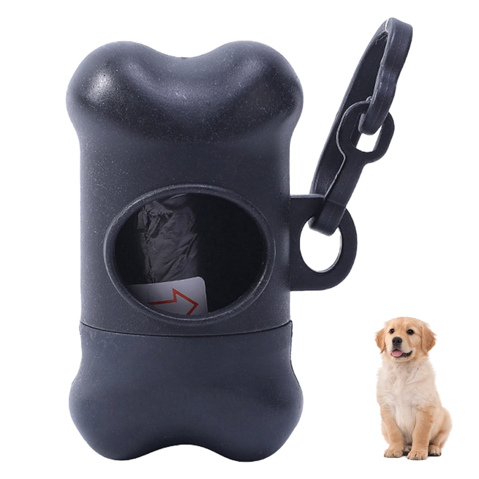 Novvia Bone Shape Pet Pick Up Poop Bag Dispenser Portable Dog Poop ...