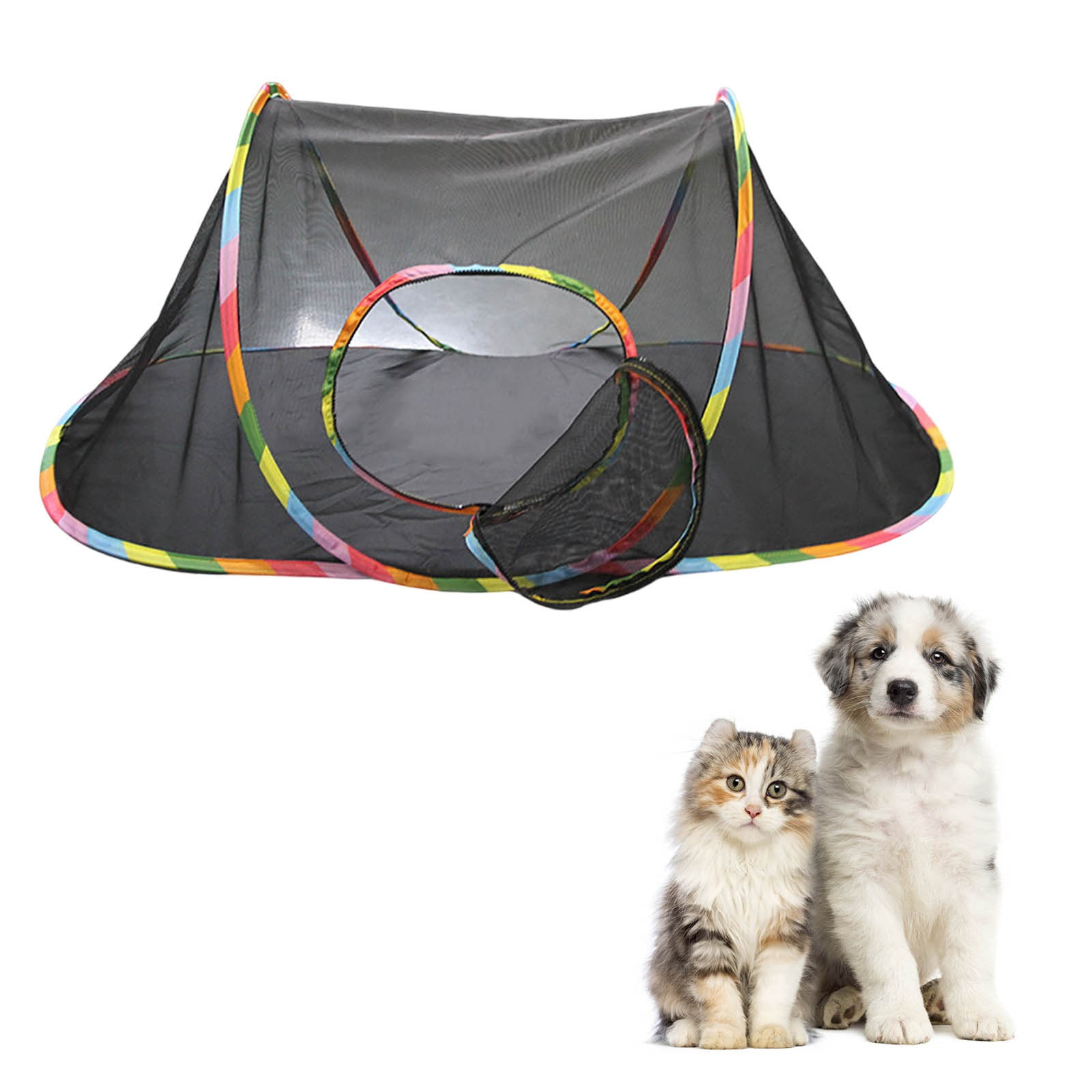 Novvia Breathable Mesh Pet Enclosure With Zip Link Design For Cats And ...