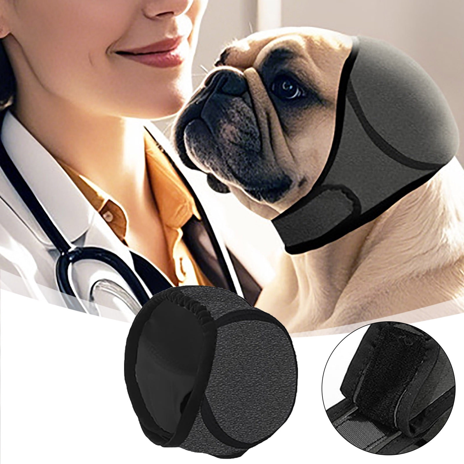 Novvia Dog Ear Cover Noise No Ear Wrap Slip Adjustable Snood For Force ...