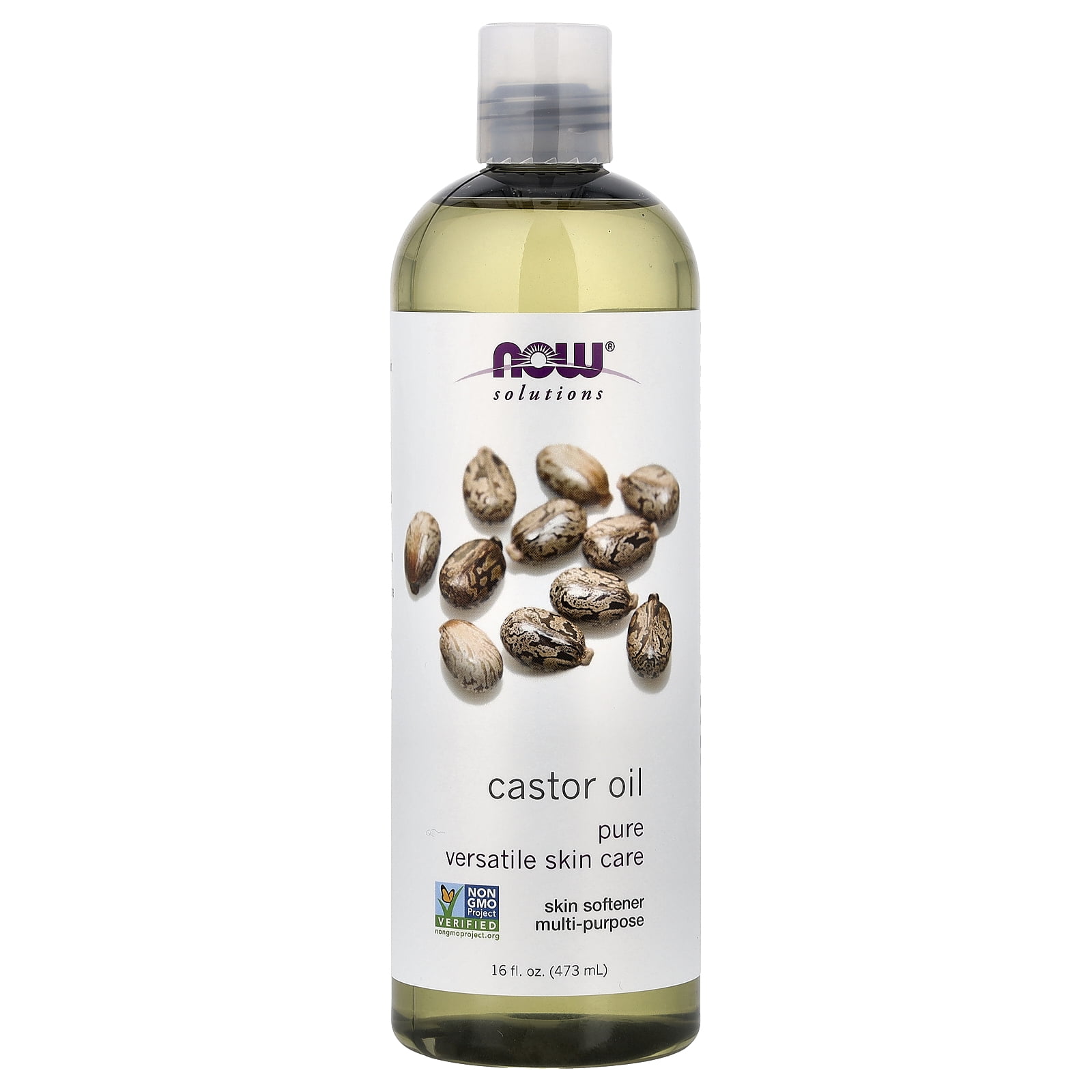NOW Solutions, Cold Pressed and Hexane Free 100% Pure Castor Oil for ...