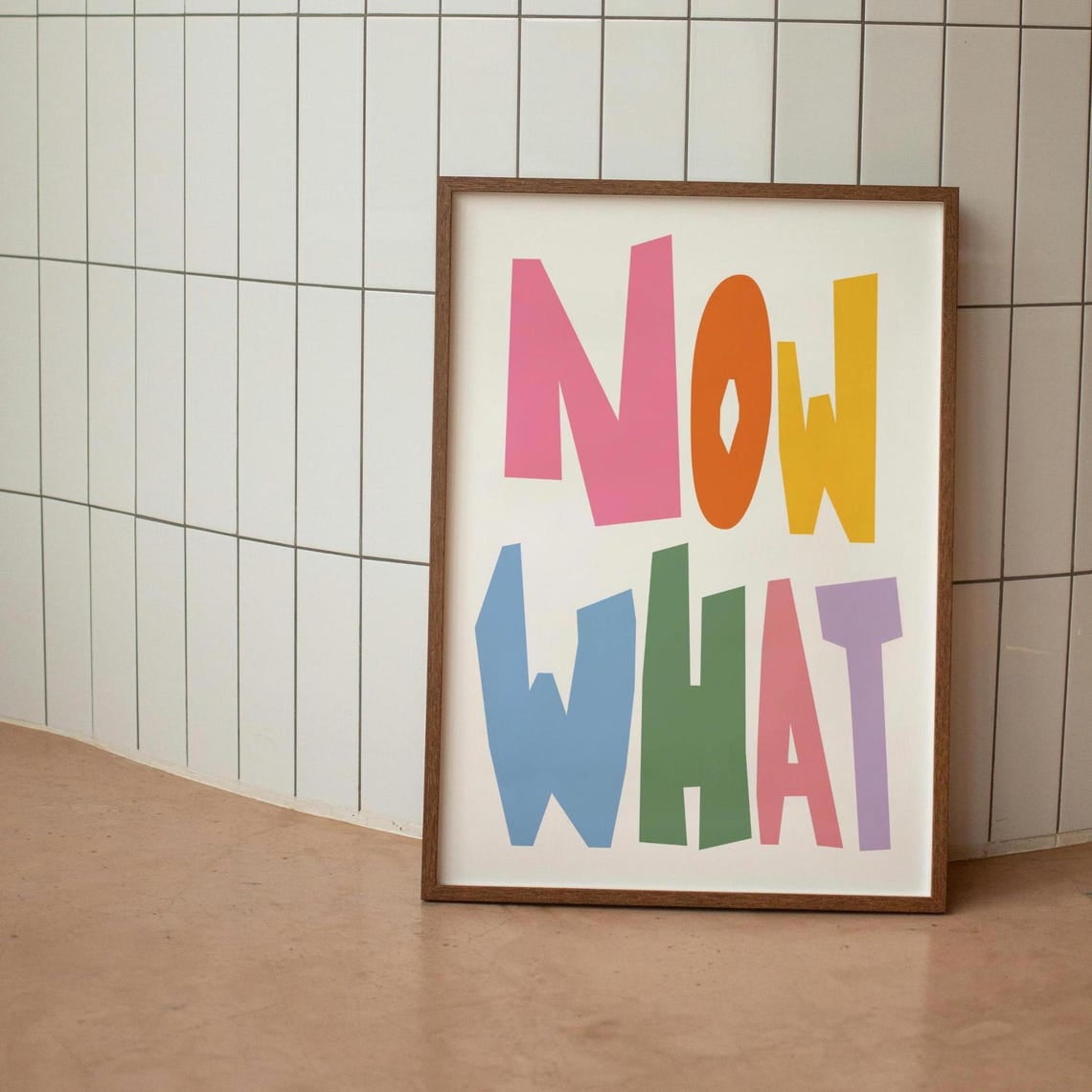 Now What Art Print Trendy Wall Art Retro Wall Decor Retro Poster Office ...