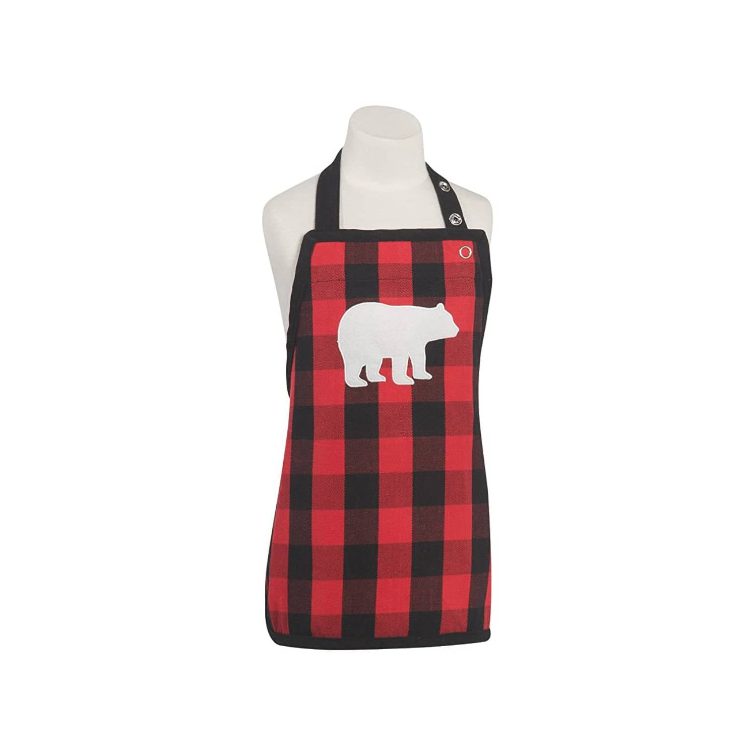 Now Designs 410010 Kids Apron, Buffalo Check Bear - Walmart.com