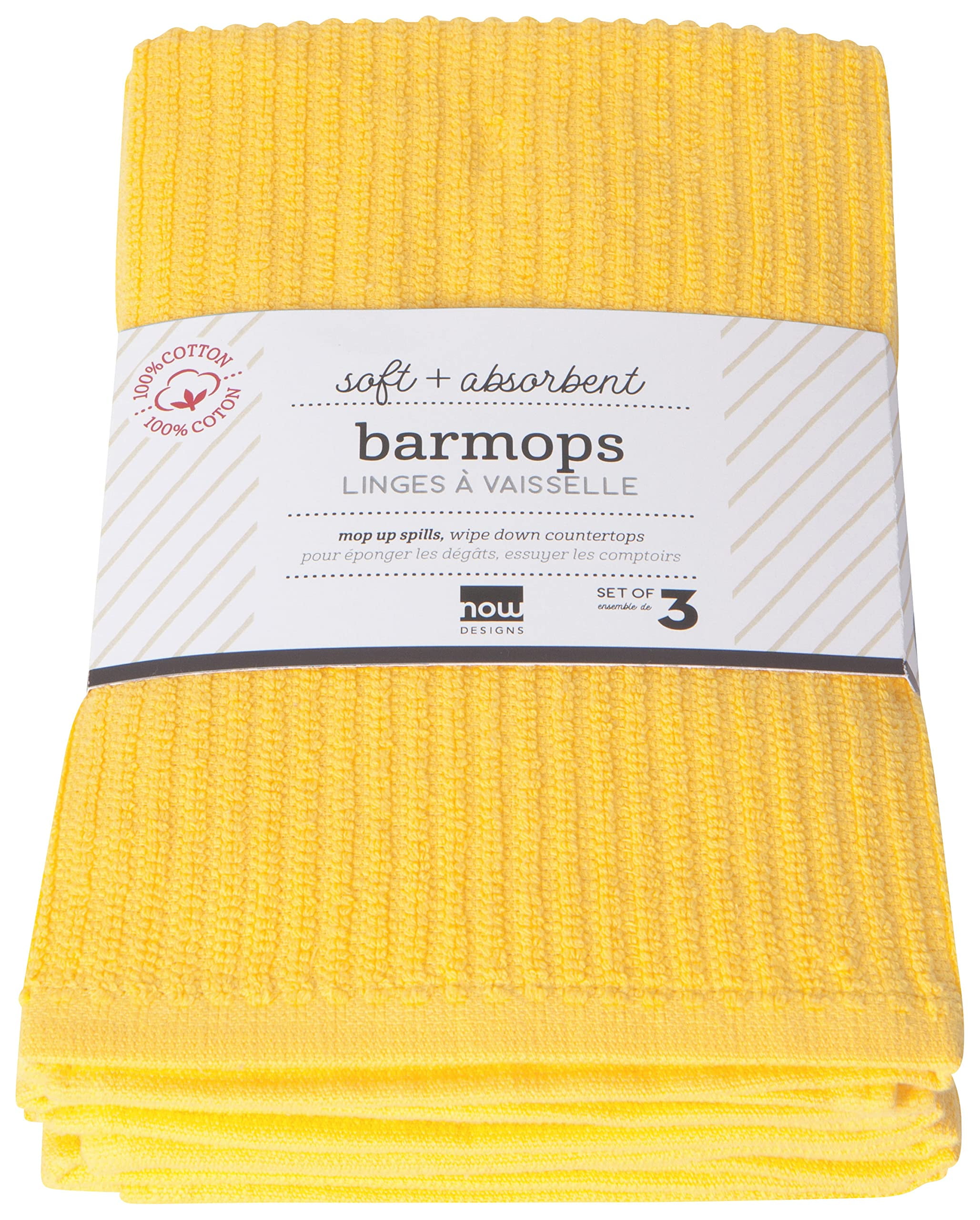 Now Designs Bar Mop, Lemon Yellow, Set of 3 - Walmart.com