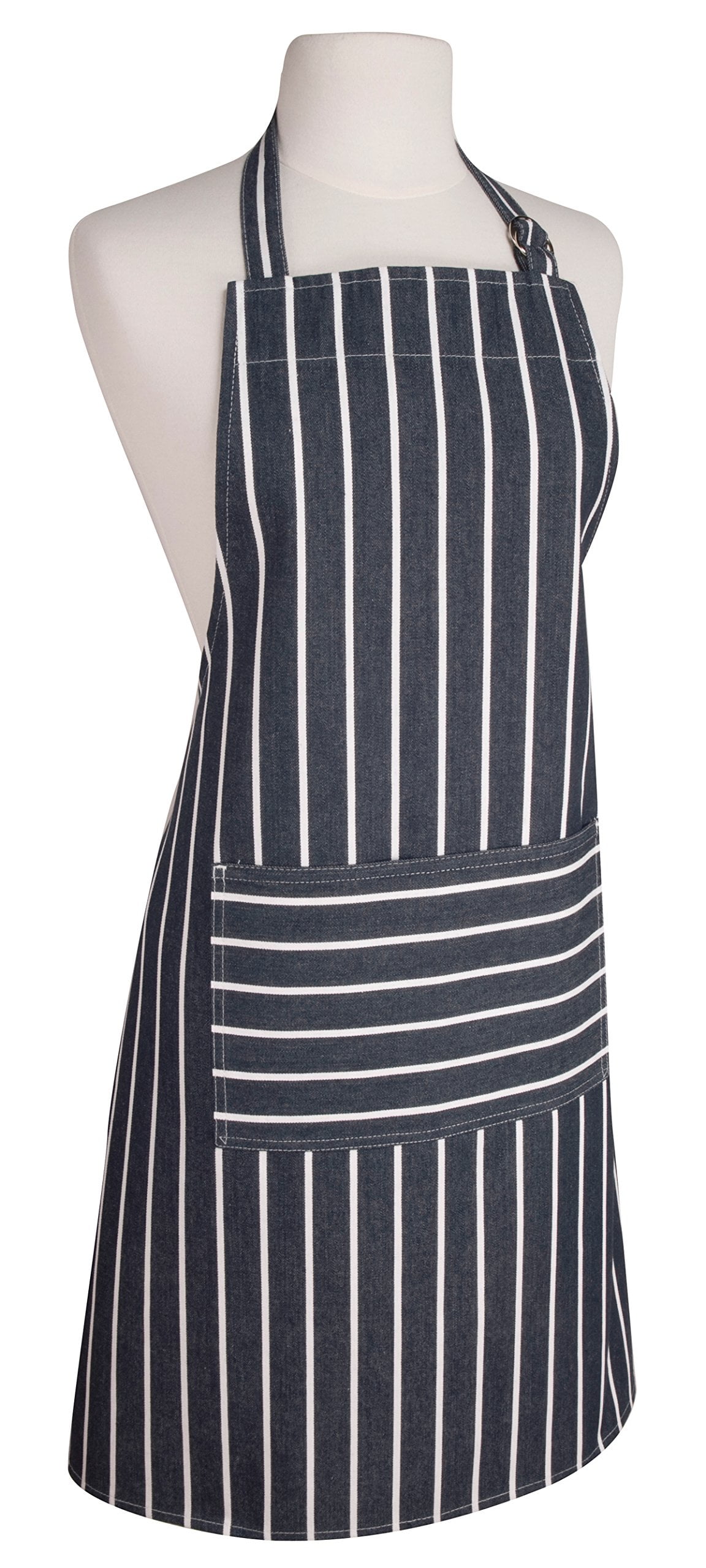 Now Designs Basic Cotton Kitchen Chef's Apron, Butcher Stripe - Walmart.com