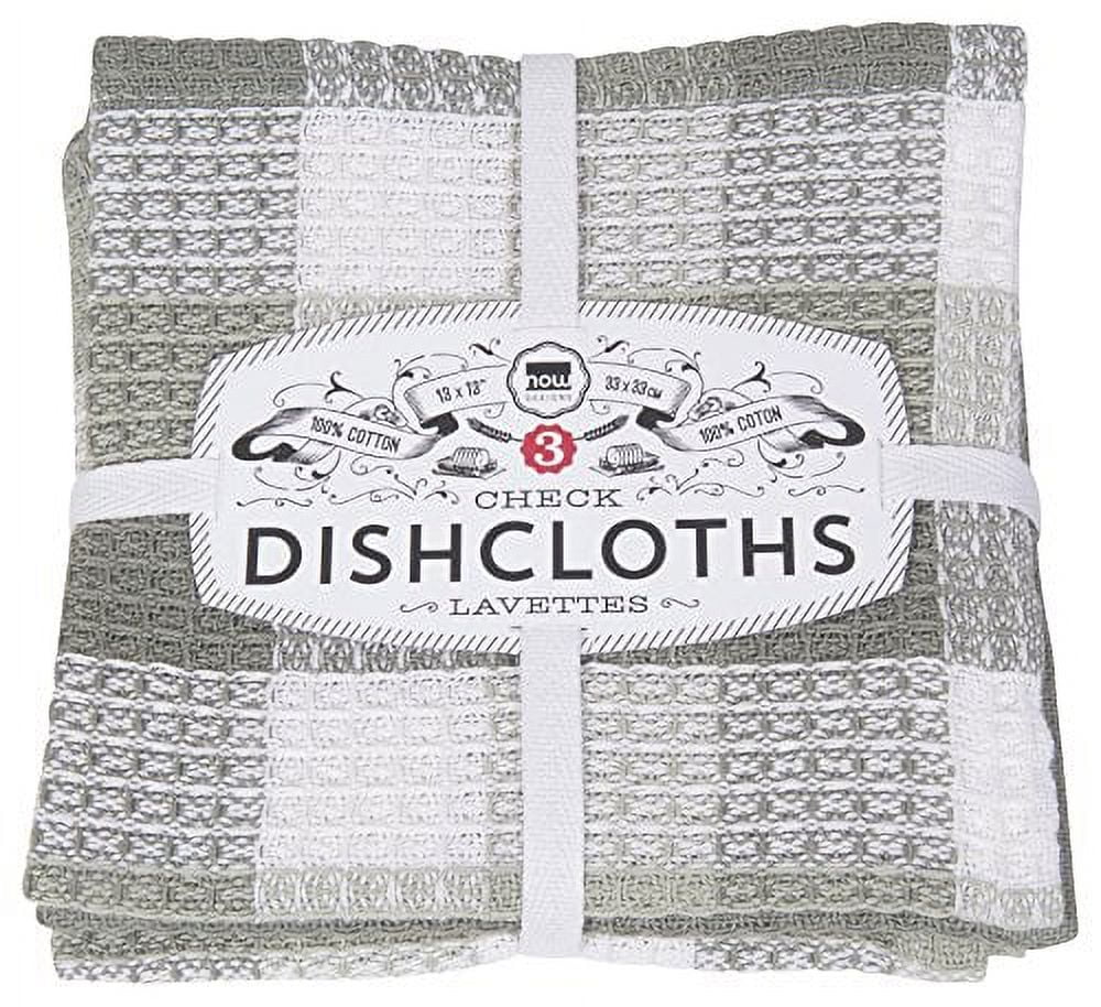 Now Designs Check Dishcloth Set, London Gray - Walmart.com