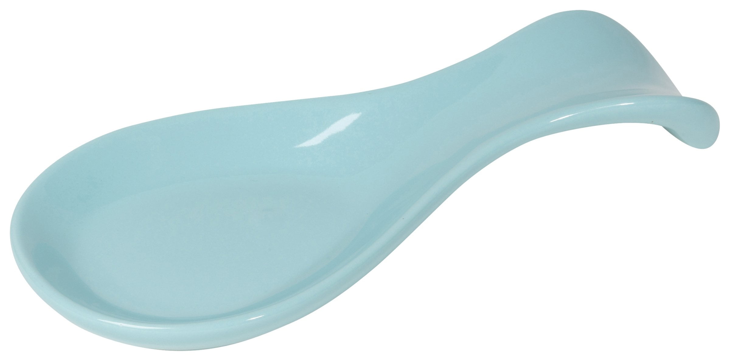 Now Designs Curved Stoneware Spoon Rest Eggshell Blue, 3.5x7.75 in C38 ...