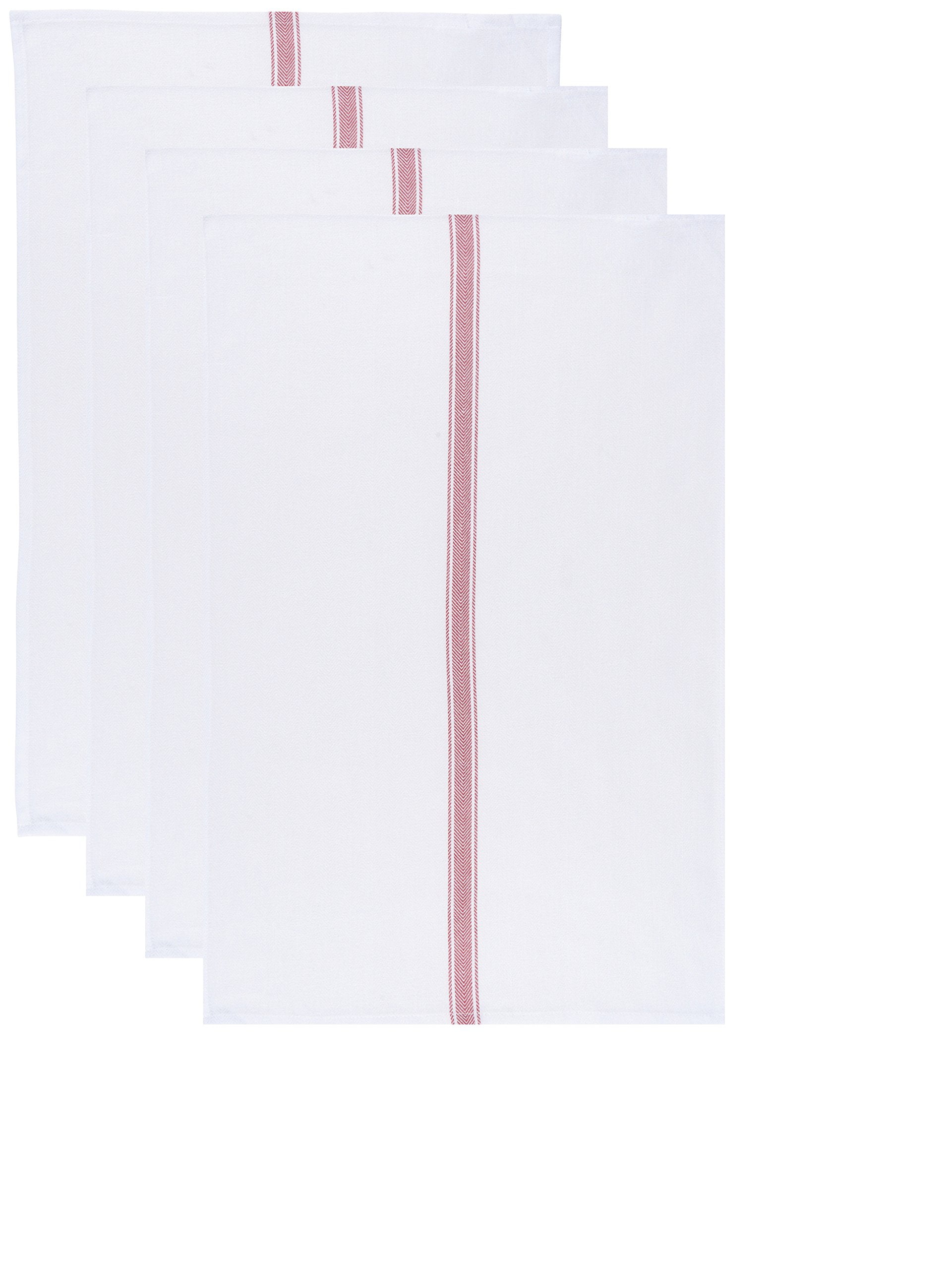 Now Designs Teatowel Set of Four, Brooklyn Stripe Poppy - Walmart.com