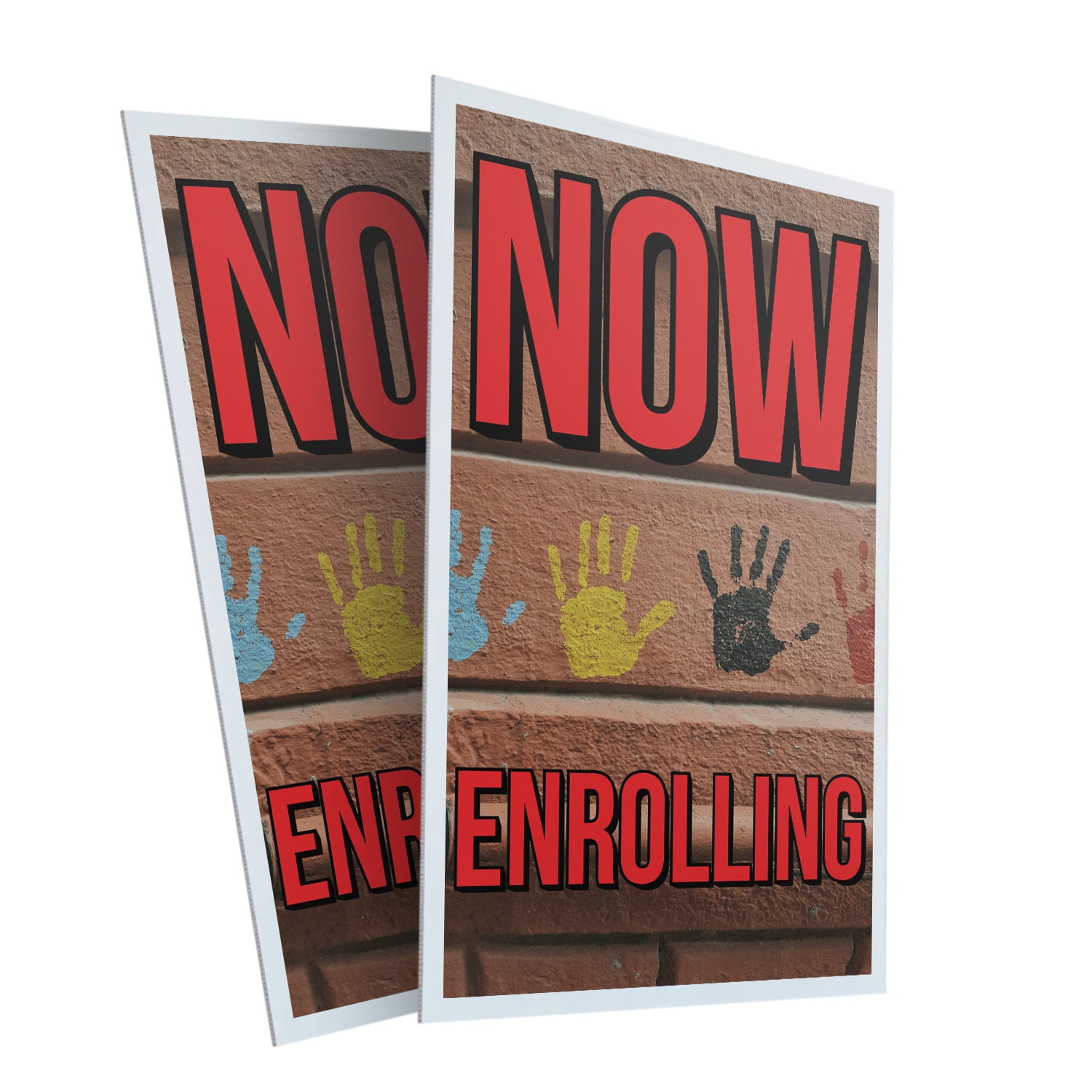 Now Enrolling (2-Pack) 24 Inch x 36 Inch Plastic Signs | Sign Insert ...