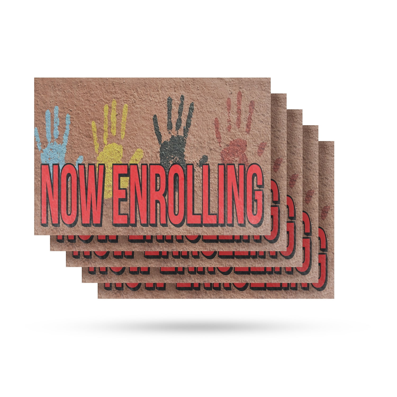 Now Enrolling Vinyl Decal 5 Pack of 12 Inch x 16 Inch Weatherproof ...