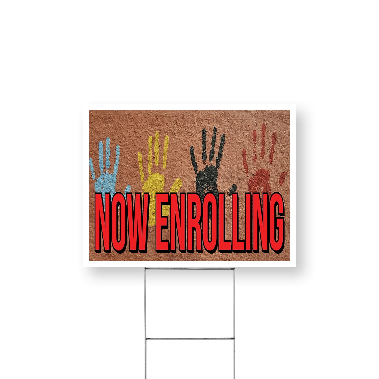 Now Enrolling Yard Sign 18 Inch x 24 Inch Double Sided Weatherproof ...