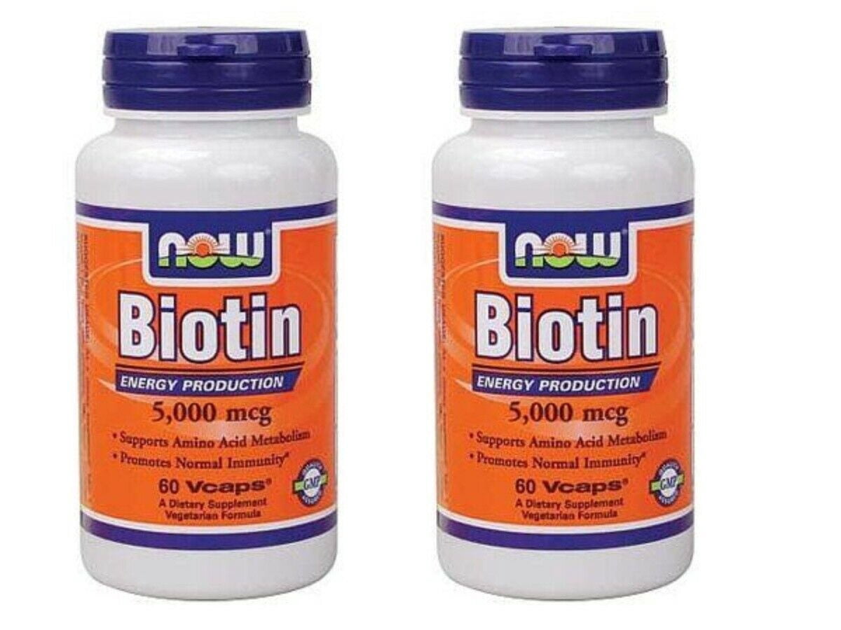 Now Foods Biotin 5000 mcg - 60 Vcaps--2P - Walmart.com