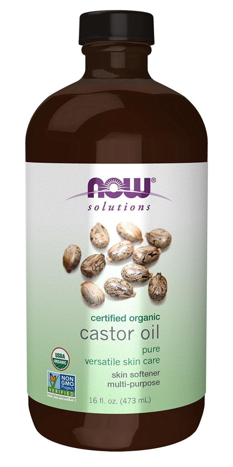 NOW Foods Certified Organic Castor Oil, Pure Skin Softener, 16 fl oz ...
