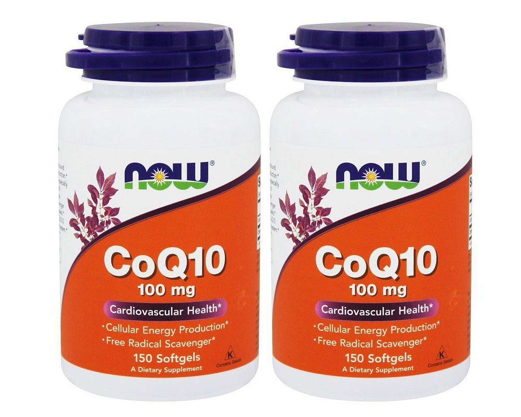 Now Foods - CoQ10 100 mg 150 Softgels (Pack of 2) - Walmart.com