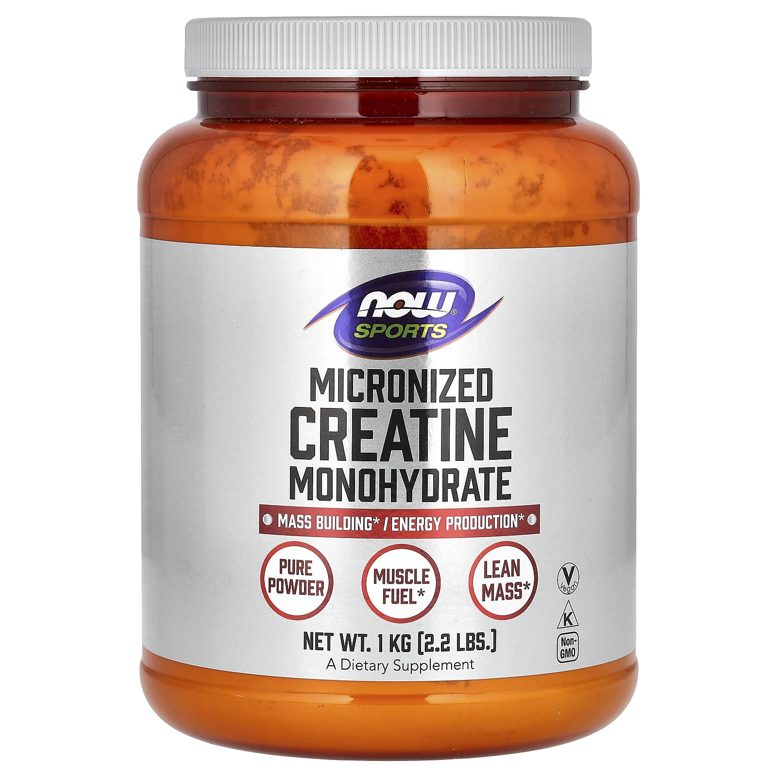 NOW Foods Sports, Micronized Creatine Monohydrate, 2.2 lbs (1 kg ...