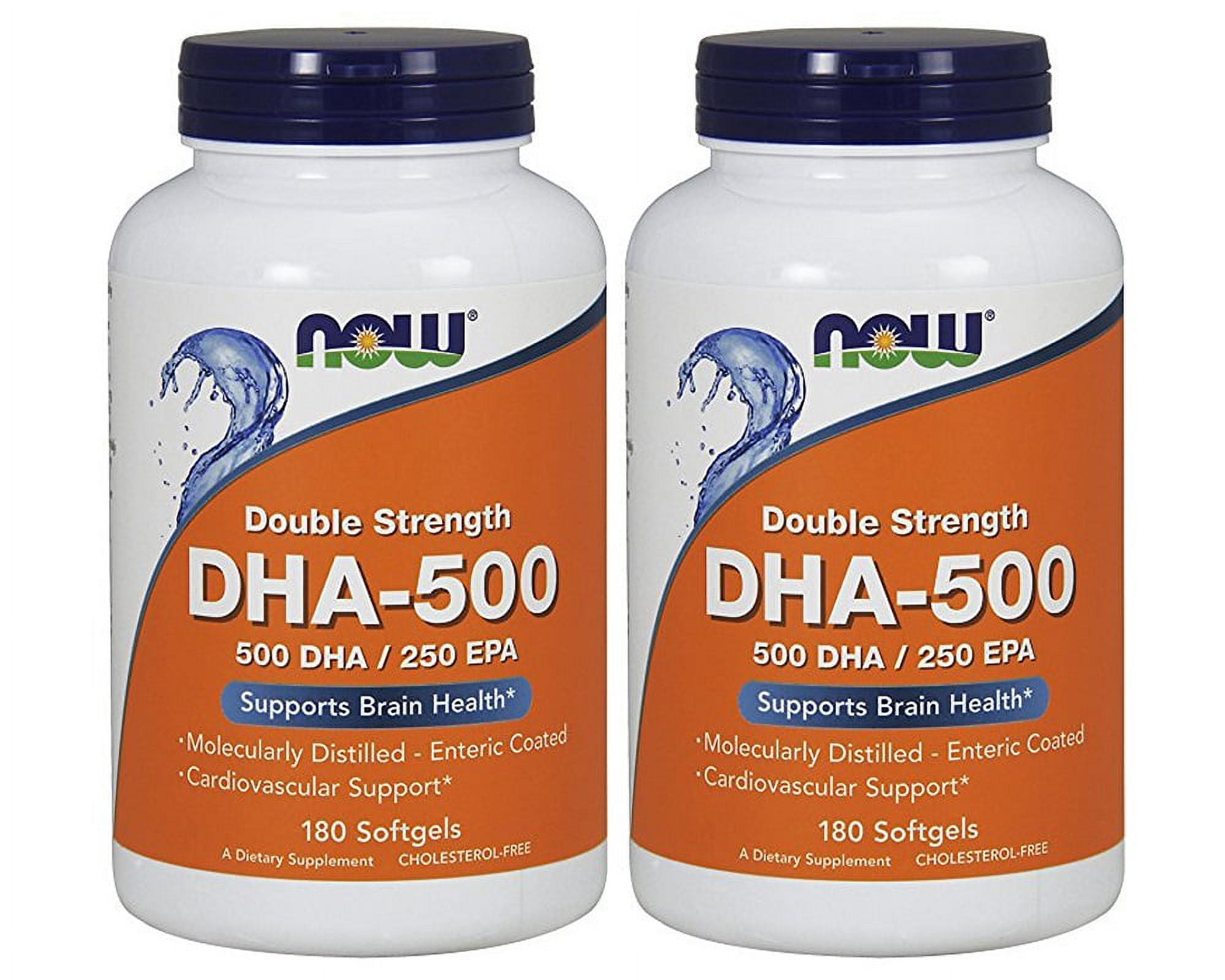 Now Foods - DHA 500 (500 DHA / 250 EPA) 180 Softgels (Pack of 2 ...