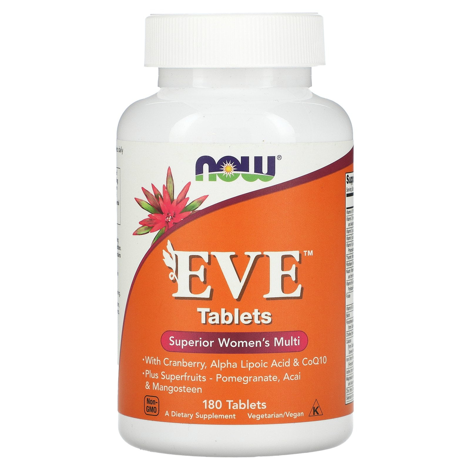 NOW Foods Eve Women's Multivitamin, 180 Tablets, Vegetarian, Non-GMO ...