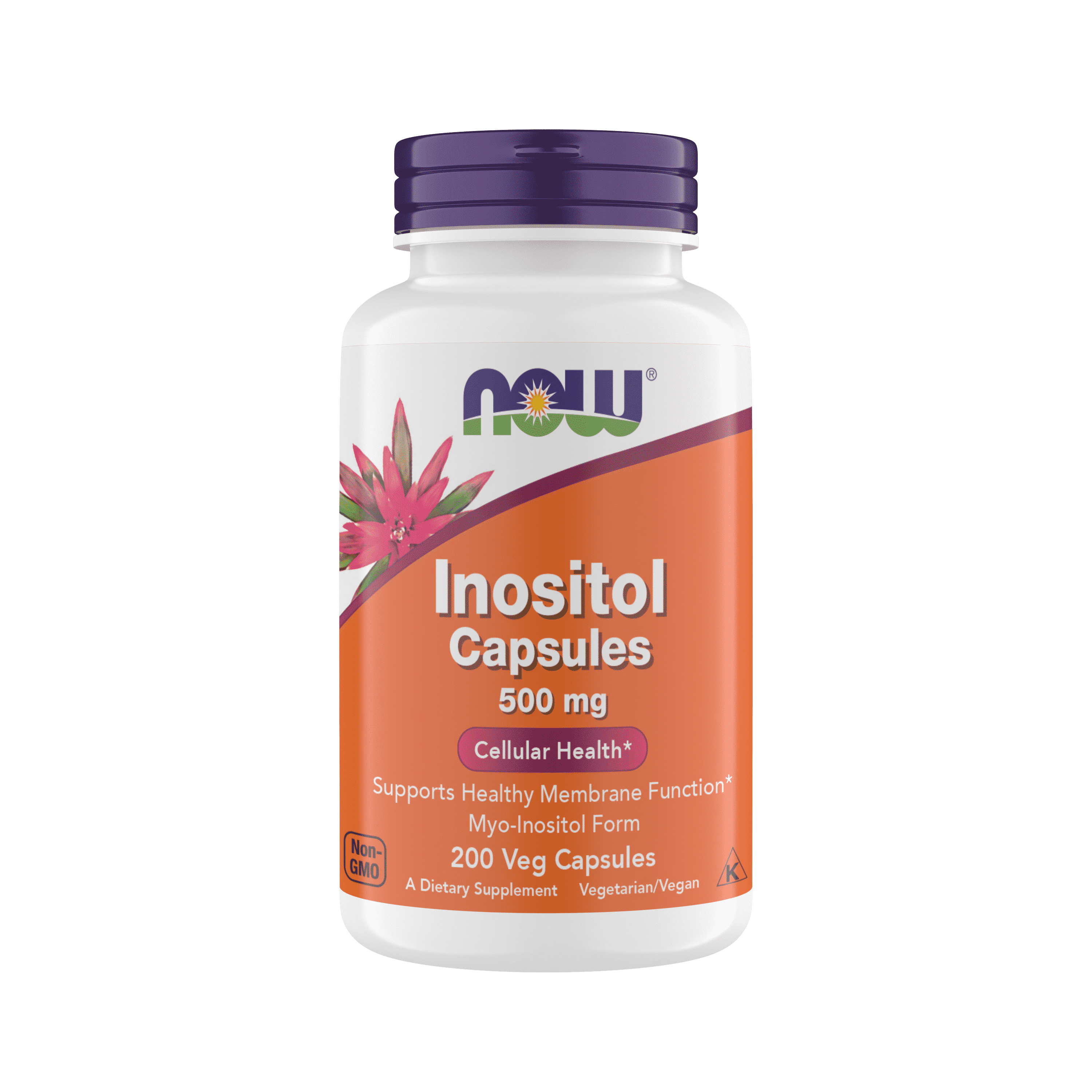 NOW Foods Inositol 500 mg Vegetarian Capsules Supports Healthy Membrane ...