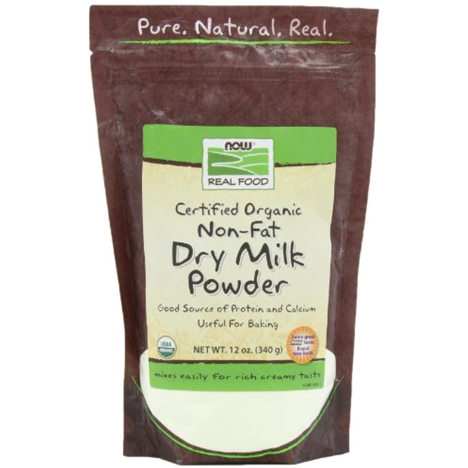 Now Foods Non Fat Dry Milk Powder Organic, 12-Ounce (Pack Of 2 ...