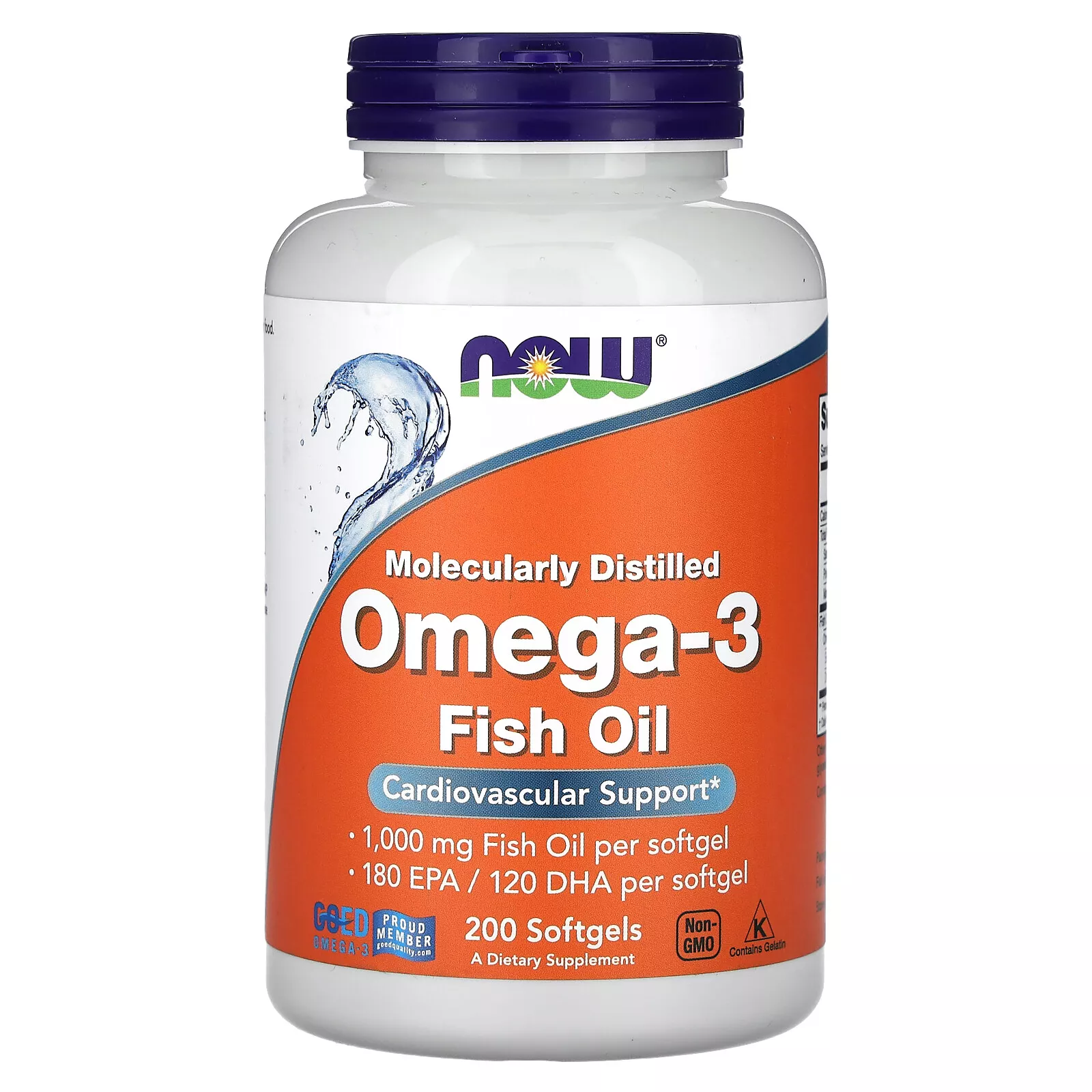 Now_Foods_Omega_3_180_Epa_120_Dha_200_Softgels_Gmp_Quality_Assured,_Kosher - Walmart.com