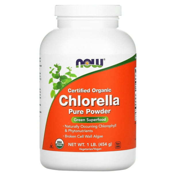 Now Foods Organic Chlorella Powder, 1.0 Lb - Walmart Business Supplies